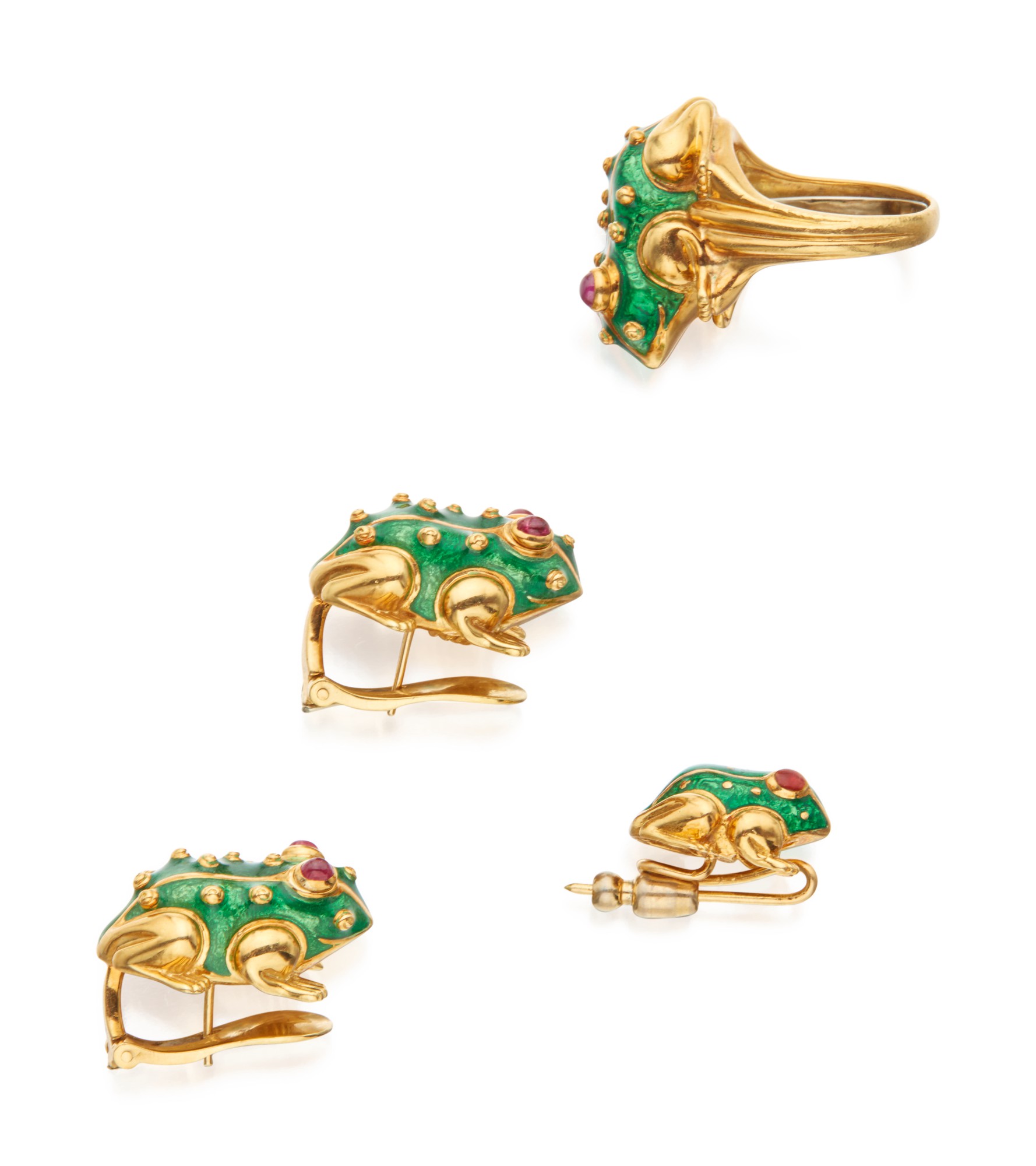 GOLD AND ENAMEL SUITE OF JEWELS, DAVID WEBB | Jewels Online | 2020 ...