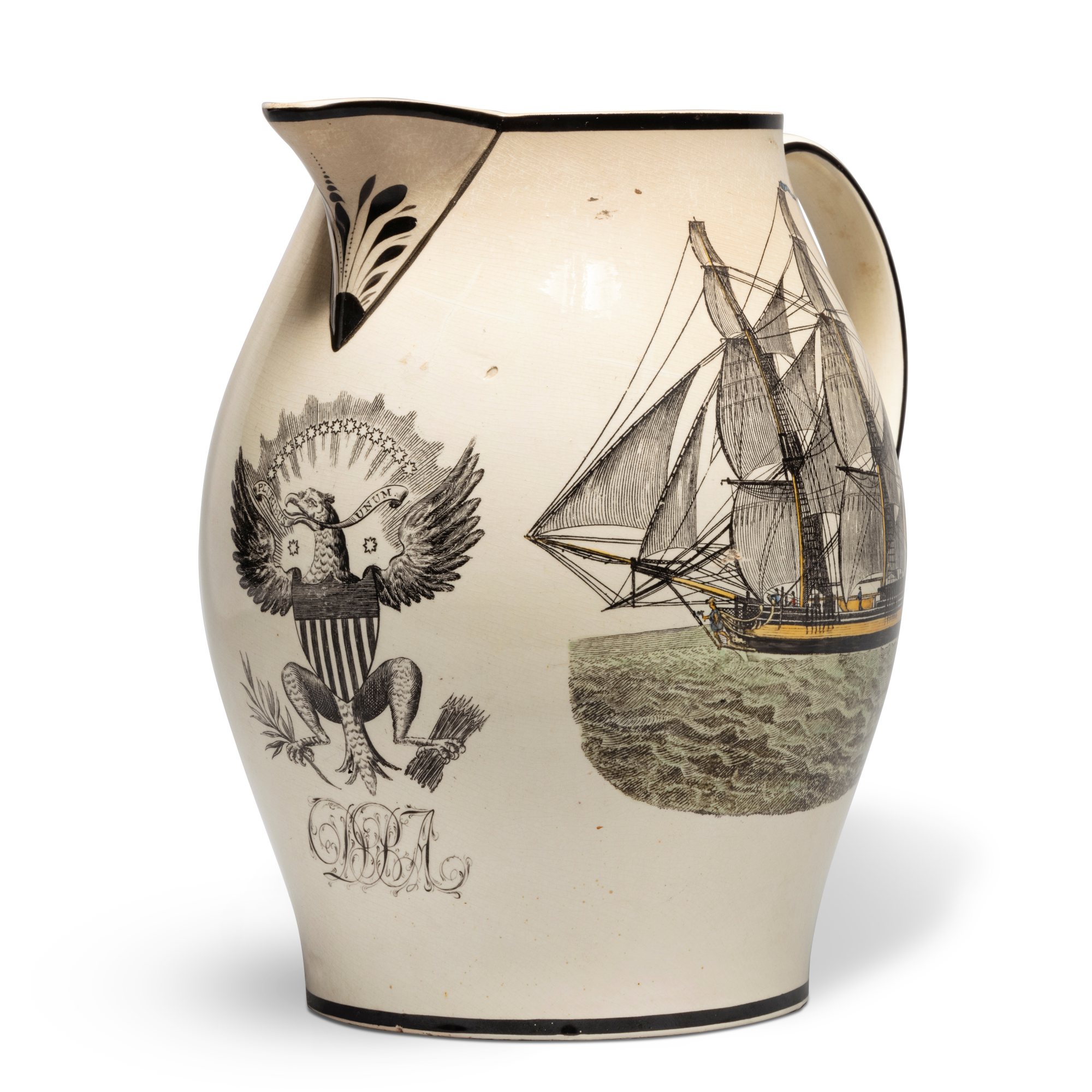 A Liverpool creamware transfer-printed 'political' Jug, Early 19th ...