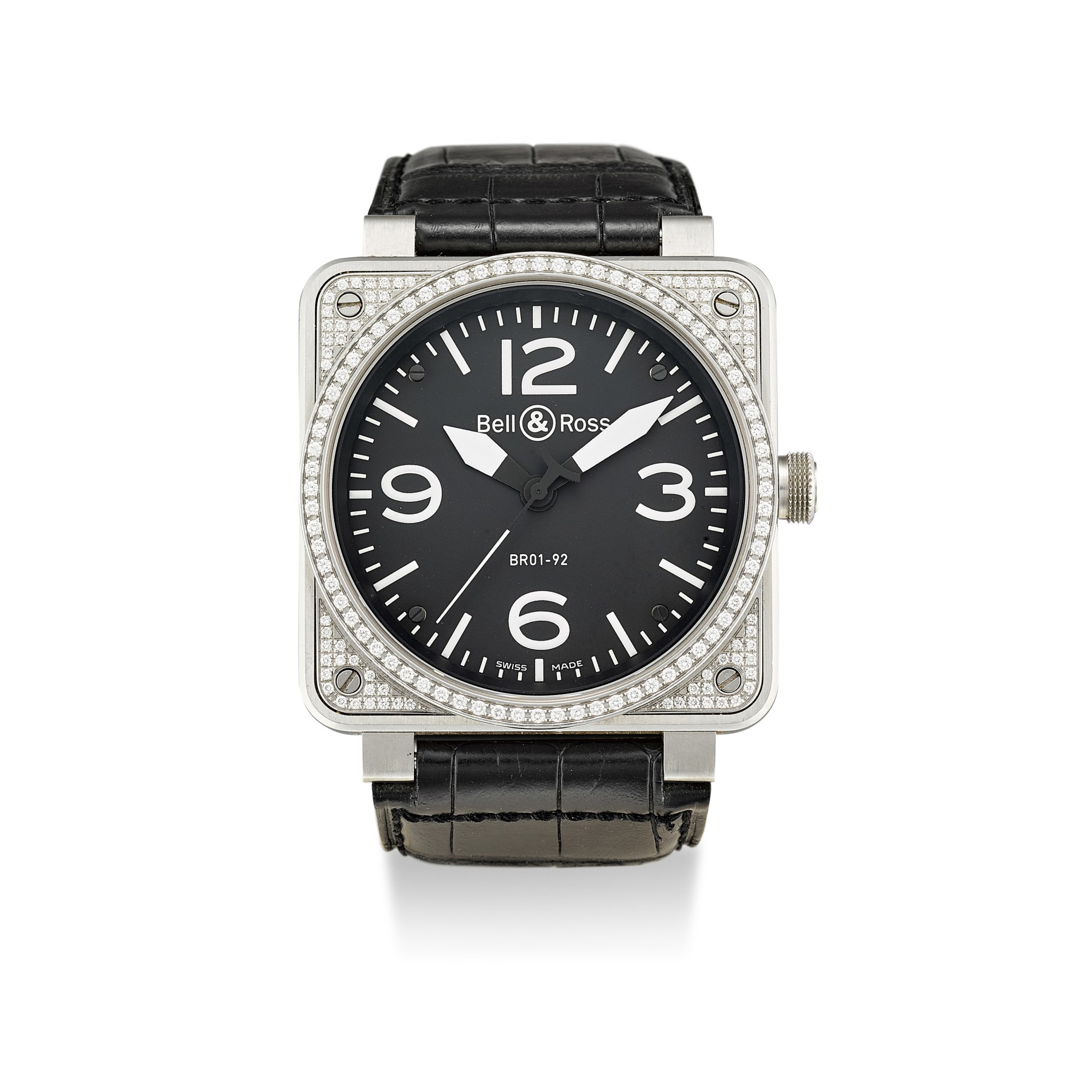 BELL & ROSS | REFERENCE BR01-92-S A STAINLESS STEEL AND DIAMOND-SET ...