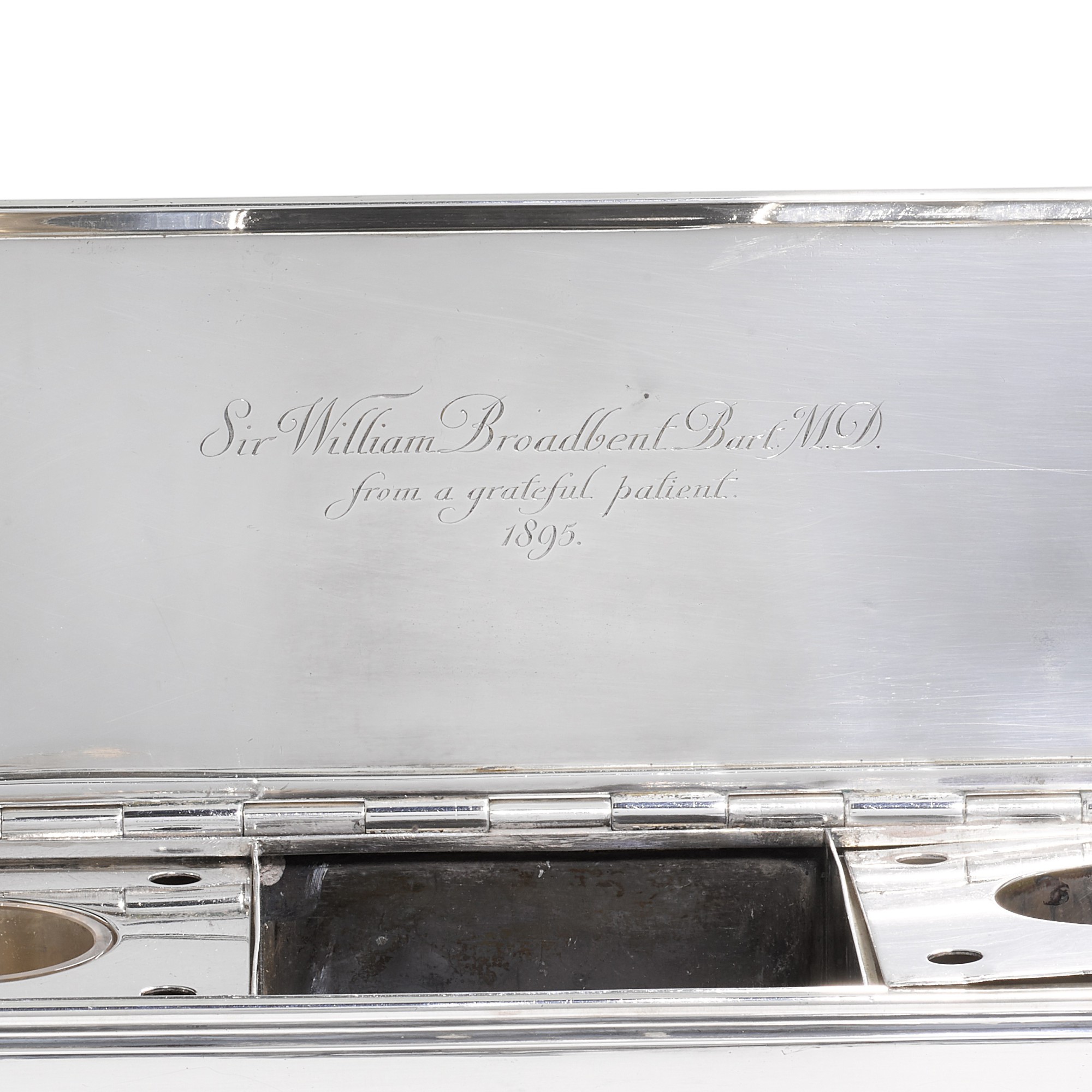 A large Victorian silver treasury inkstand, R. & S. Garrard & Co ...