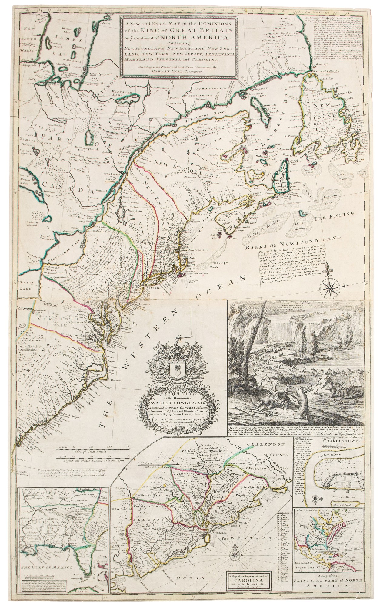 Moll, Herman | The famed "Beaver Map" | Fine Books and Manuscripts ...