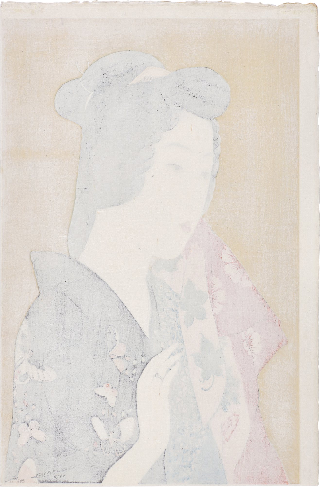 Hashiguchi Goyo (1880-1921) | Woman with a Towel (Tenugui no onna) | Showa period, 20th century ...