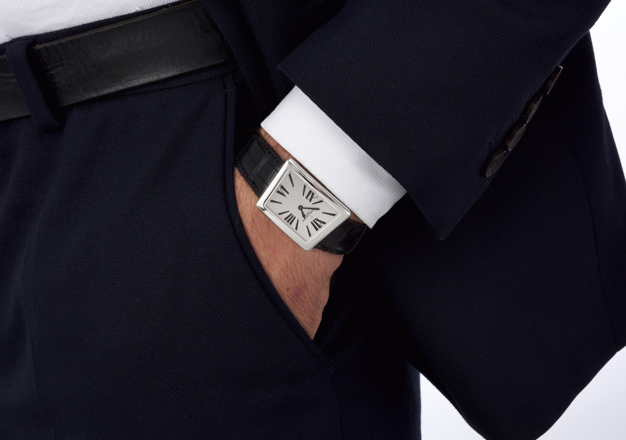 MCMLXXII, REFERENCE 37010 WHITE GOLD ASYMMETRICAL WRISTWATCH (OROLOGIO ...