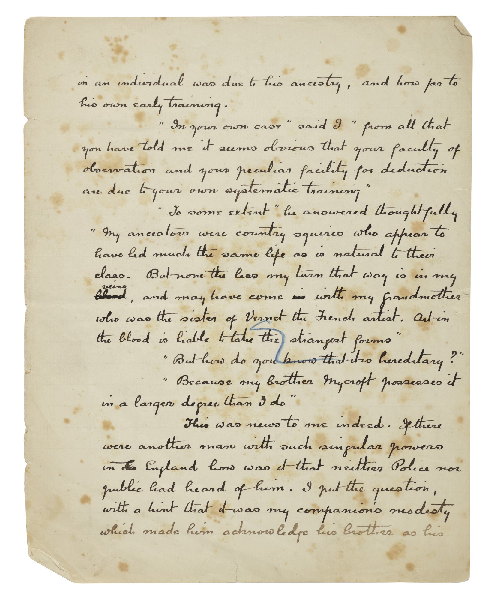 DOYLE, SIR ARTHUR CONAN | Autograph manuscript signed (“Conan Doyle ...