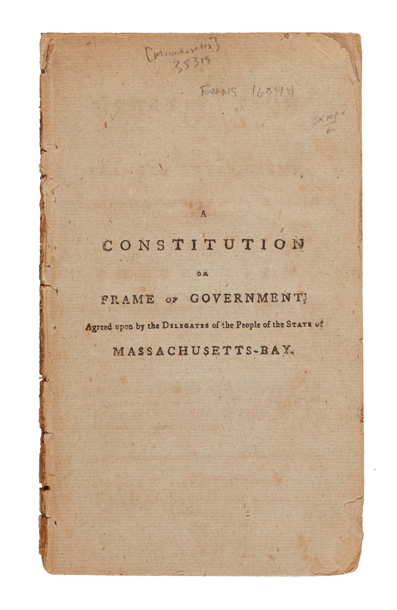 Massachusetts | First printing of the first Massachusetts state ...