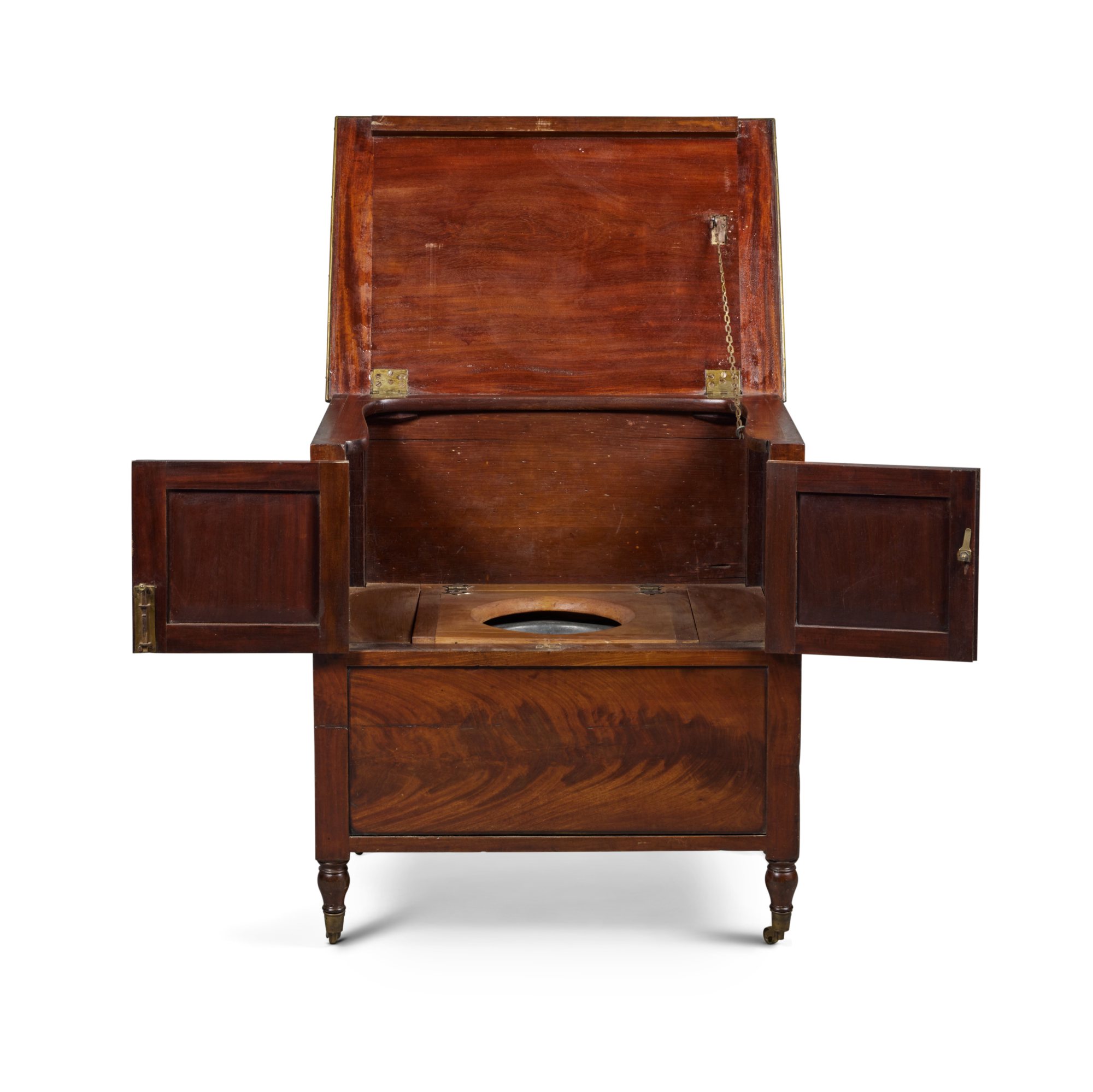 A Classical Brass Mounted and Highly Figured Mahogany Commode, New York ...