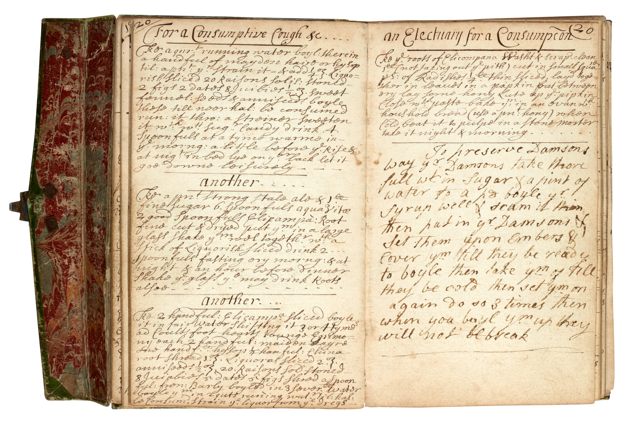 MEDICINE | Manuscript medical and culinary recipe book, 17th centuy ...