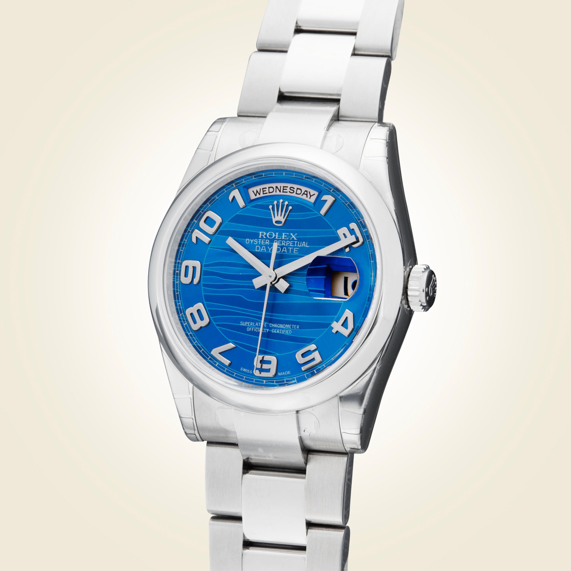 Reference 118209 Day-Date 'Blue Wave' | A white gold automatic ...