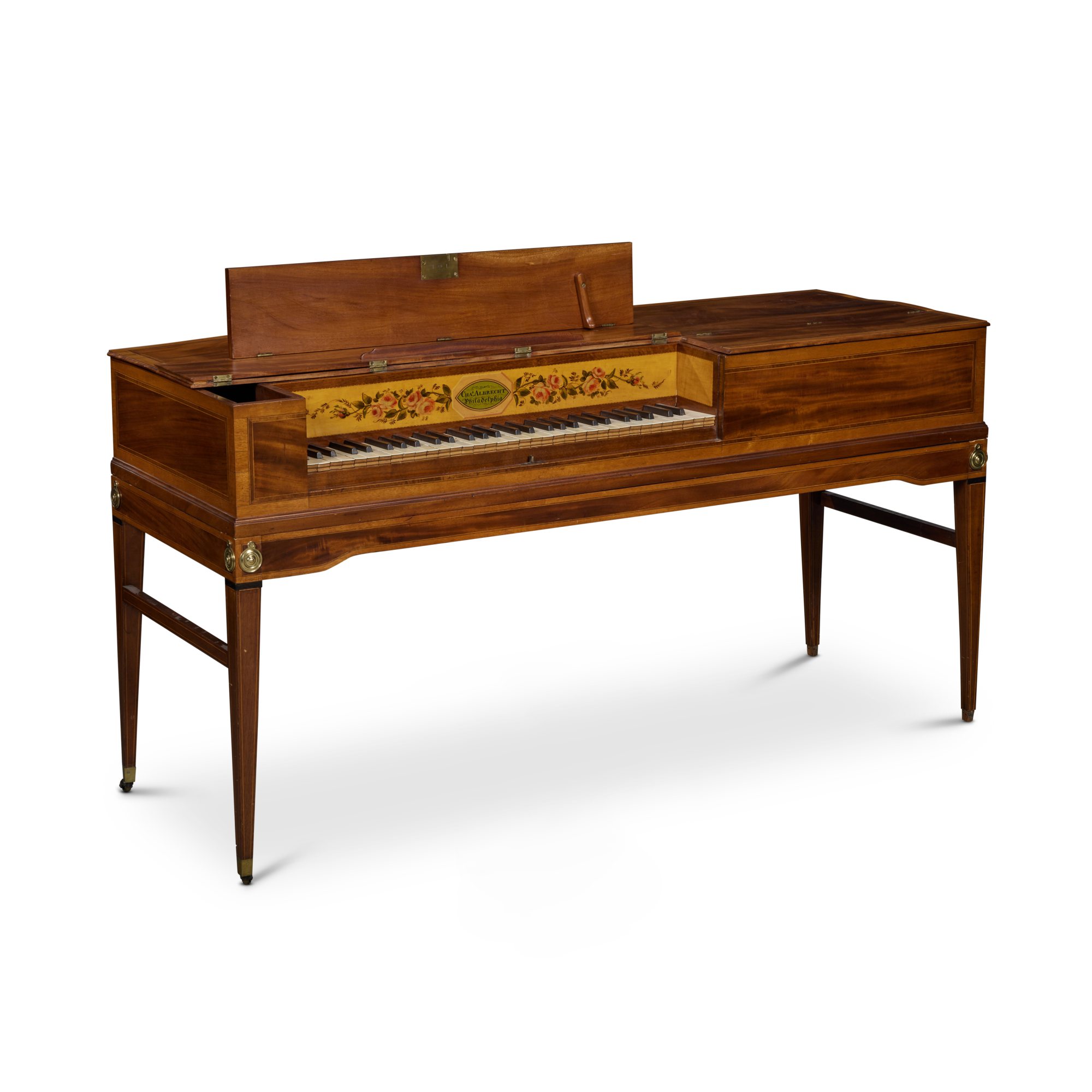 A Federal Inlaid and Figured Mahogany Square Pianoforte, Charles ...