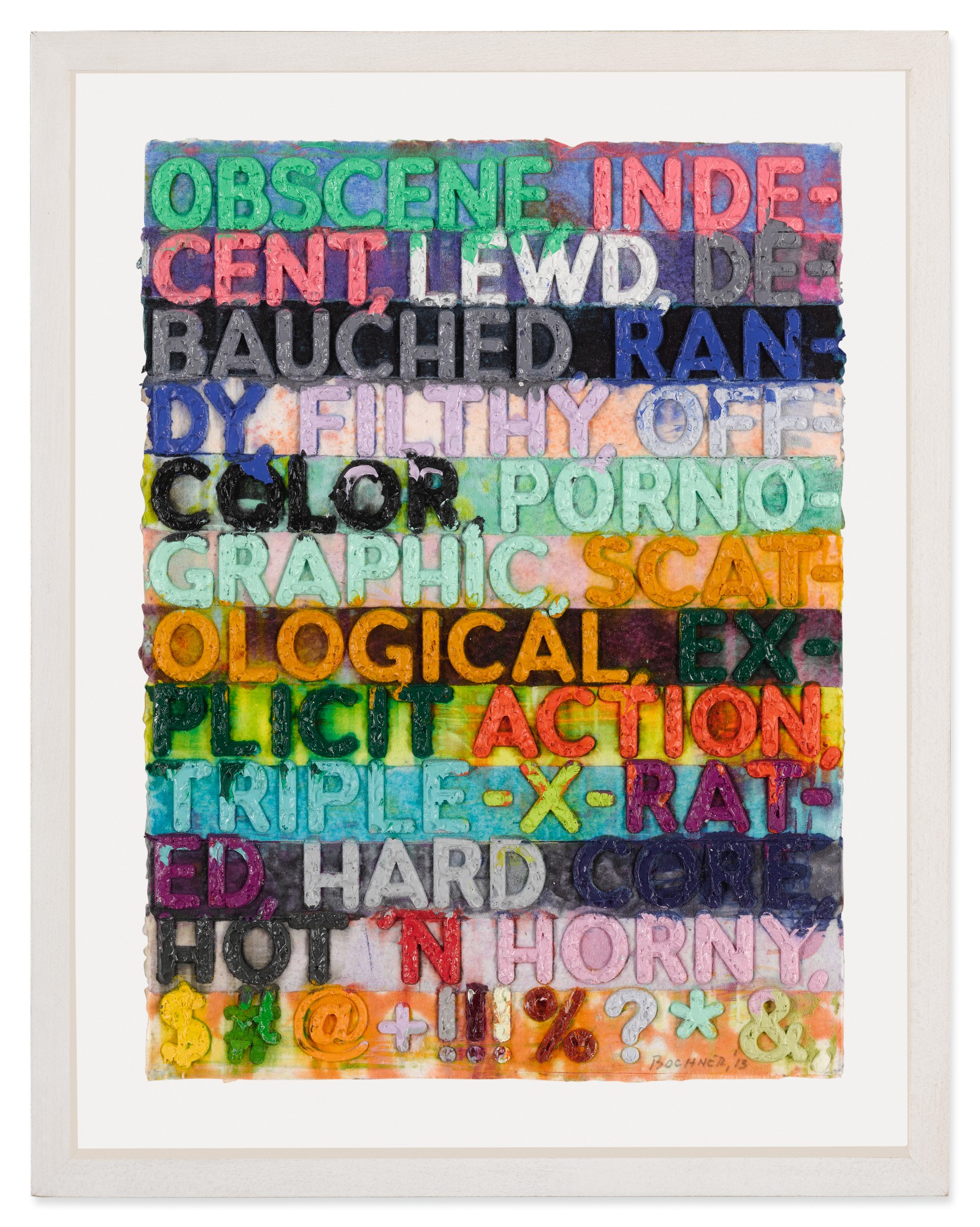 MEL BOCHNER | OBSCENE | Contemporary Prints & Multiples | 2020 | Sotheby's