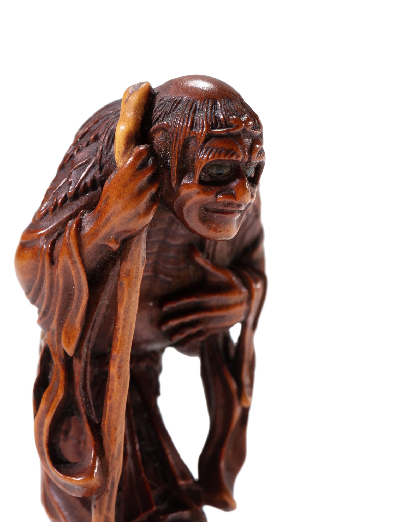 A carved wood study of Tekkai Sennin, Japan, Edo period, circa 1830 ...