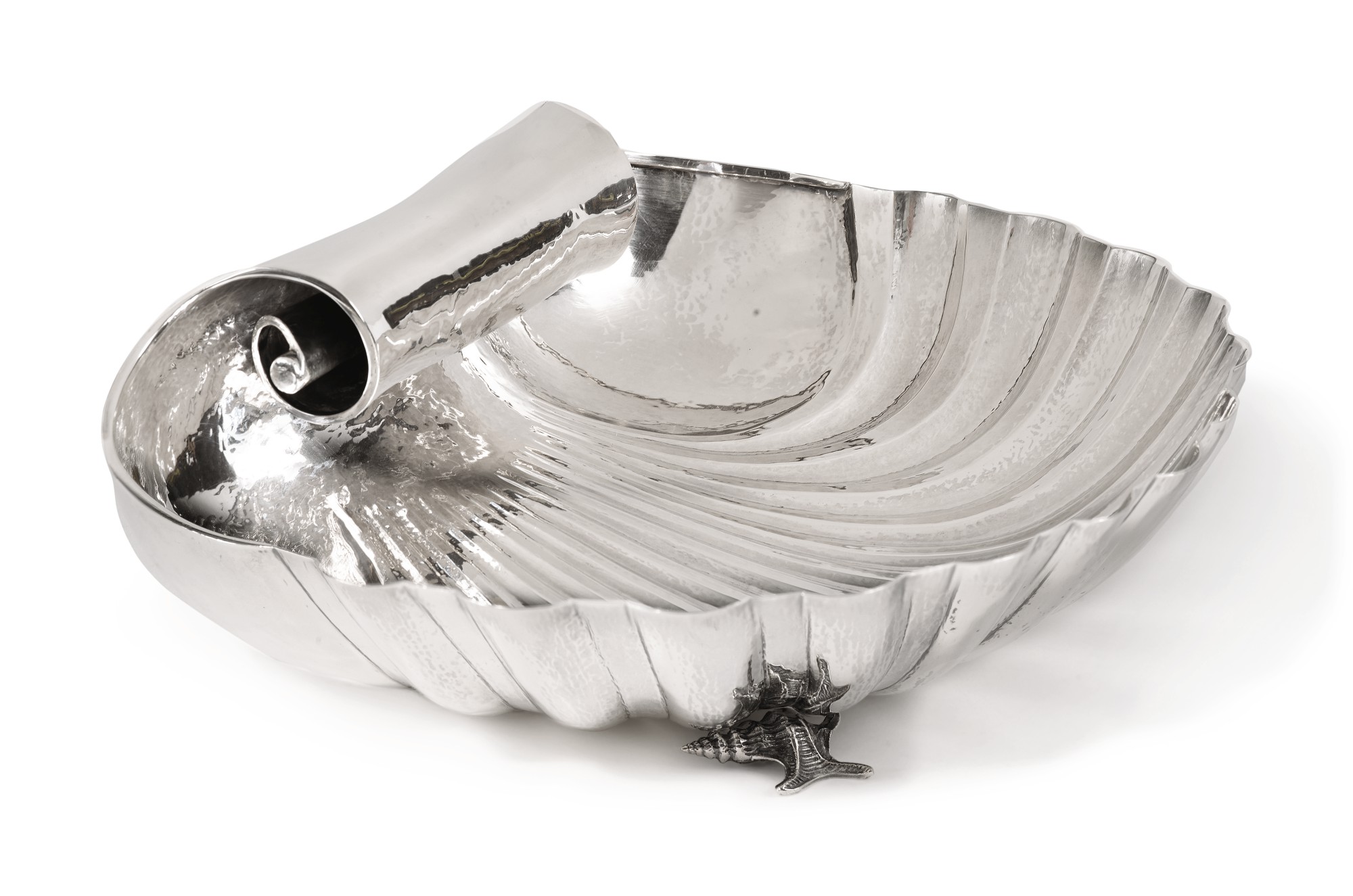 AN ITALIAN SILVER SHELL-FORM CENTERPIECE BOWL, BUCCELLATI, PADUA, CIRCA ...