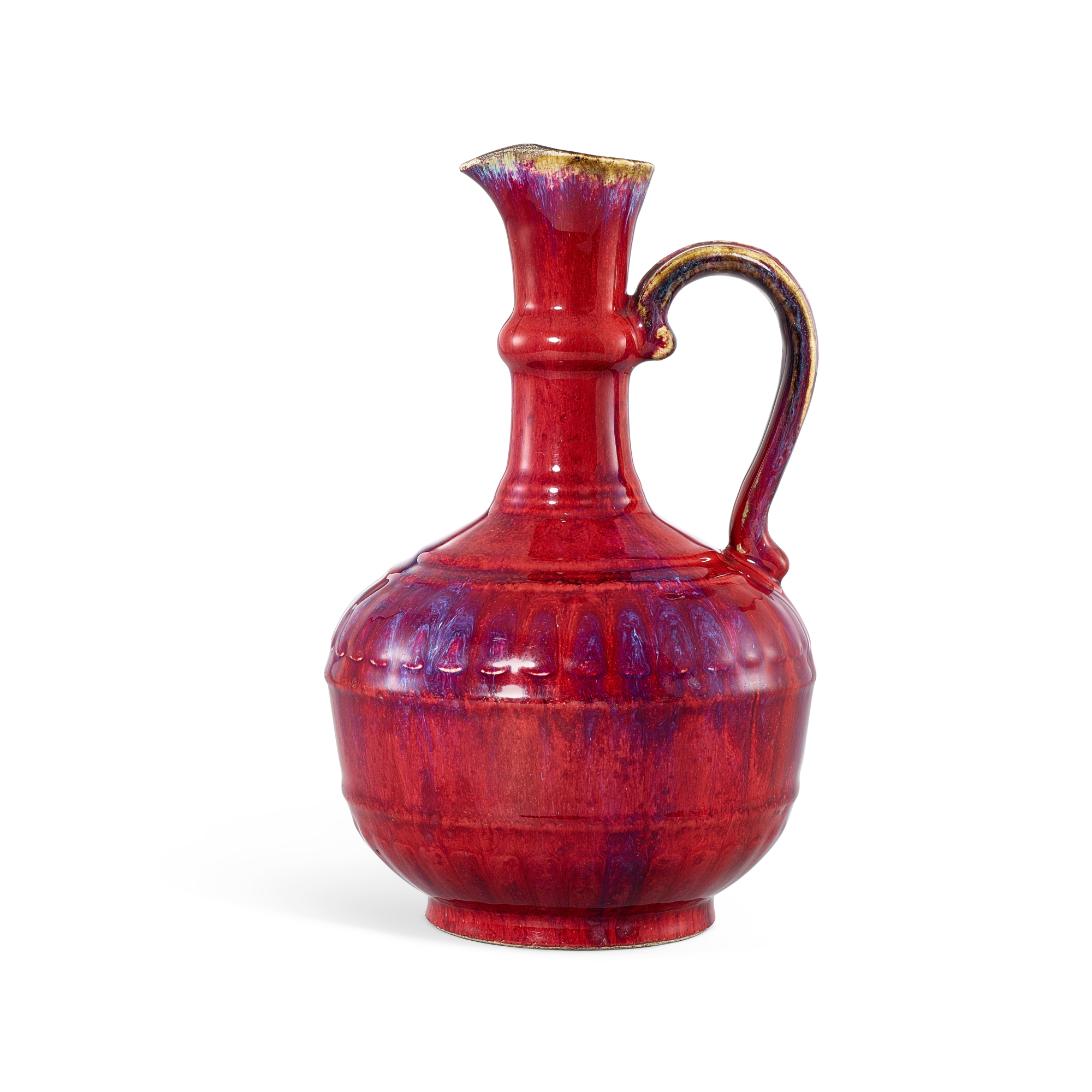 A very rare flambé-glazed ewer, Seal mark and period of Yongzheng | 清雍正 ...