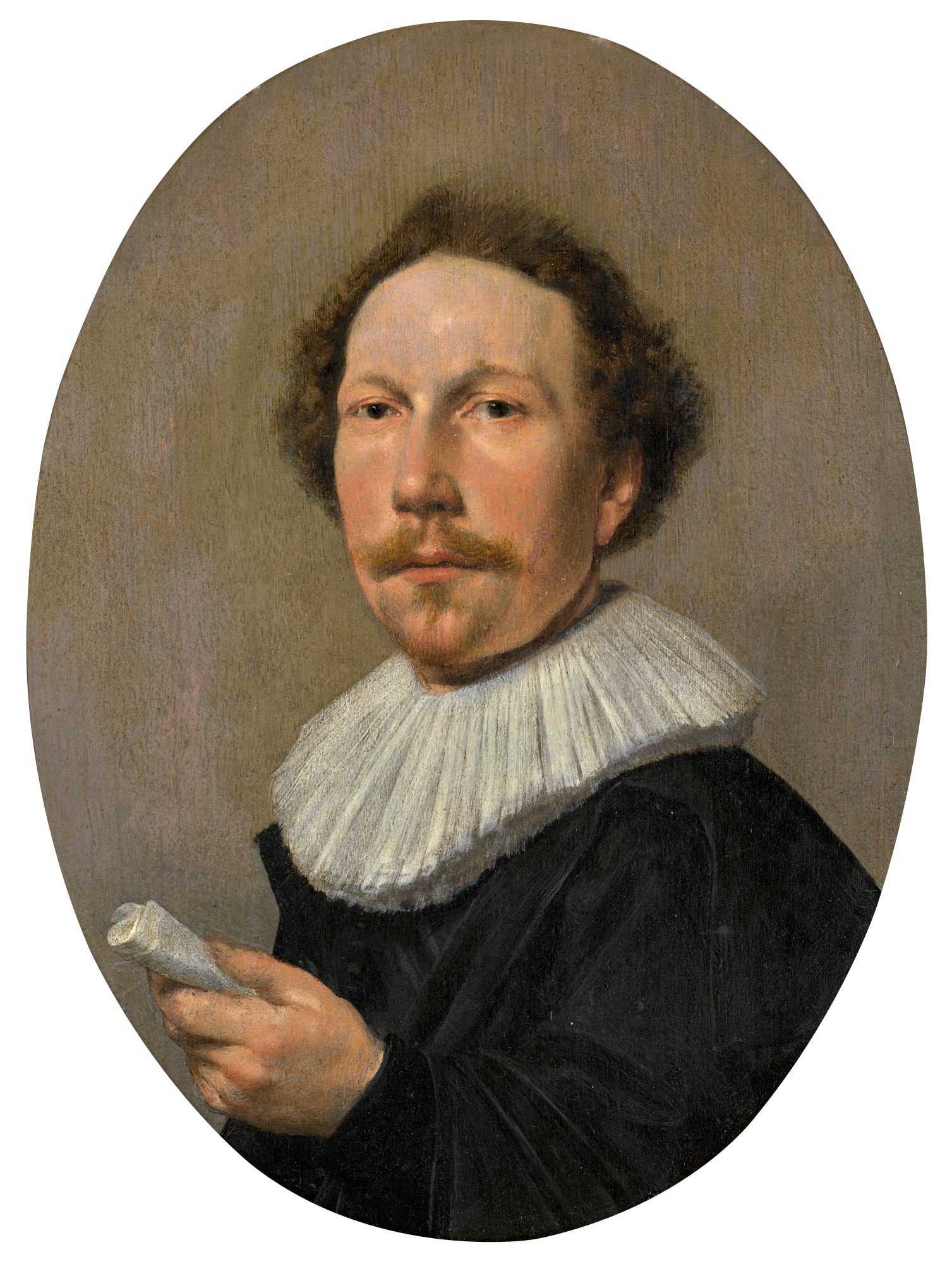 PIETER JACOBSZ. CODDE | Portrait of a man, half-length, holding a ...