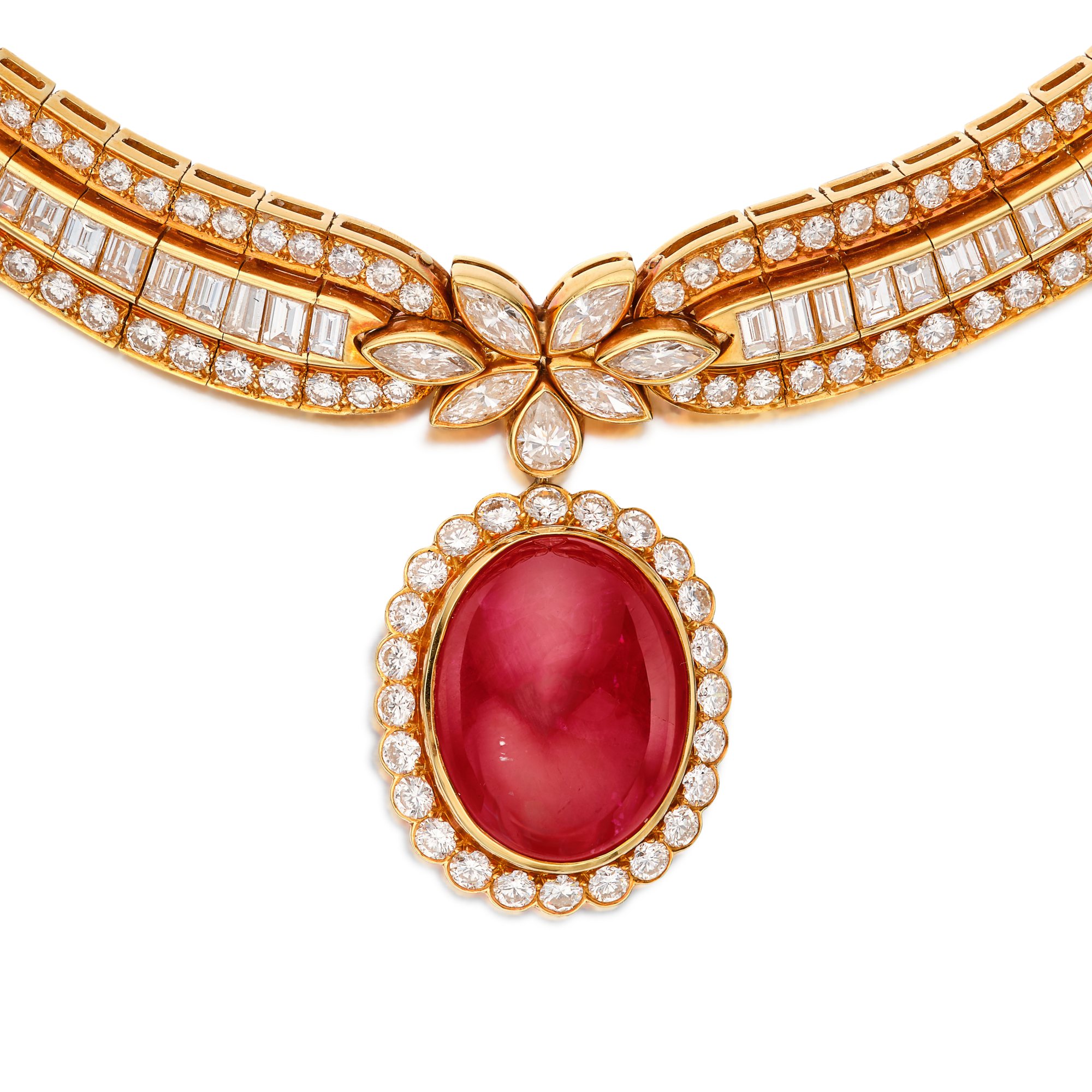 Ruby and Diamond Pendant-Necklace | Important Jewels | | Sotheby's