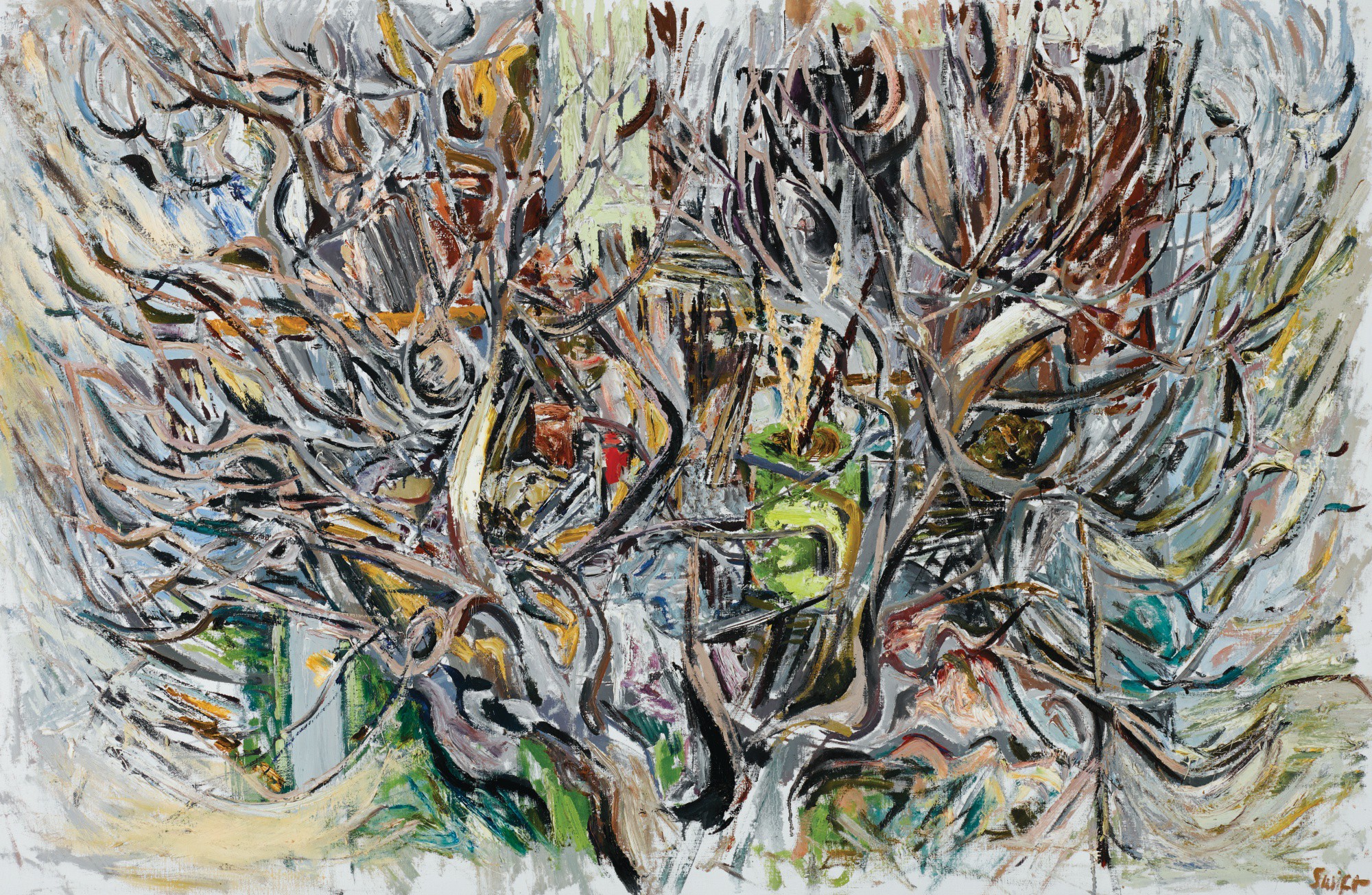 PATRICK SWIFT | GNARLED OLIVE TREE | Irish Art, including Property from the Collection of Sir ...