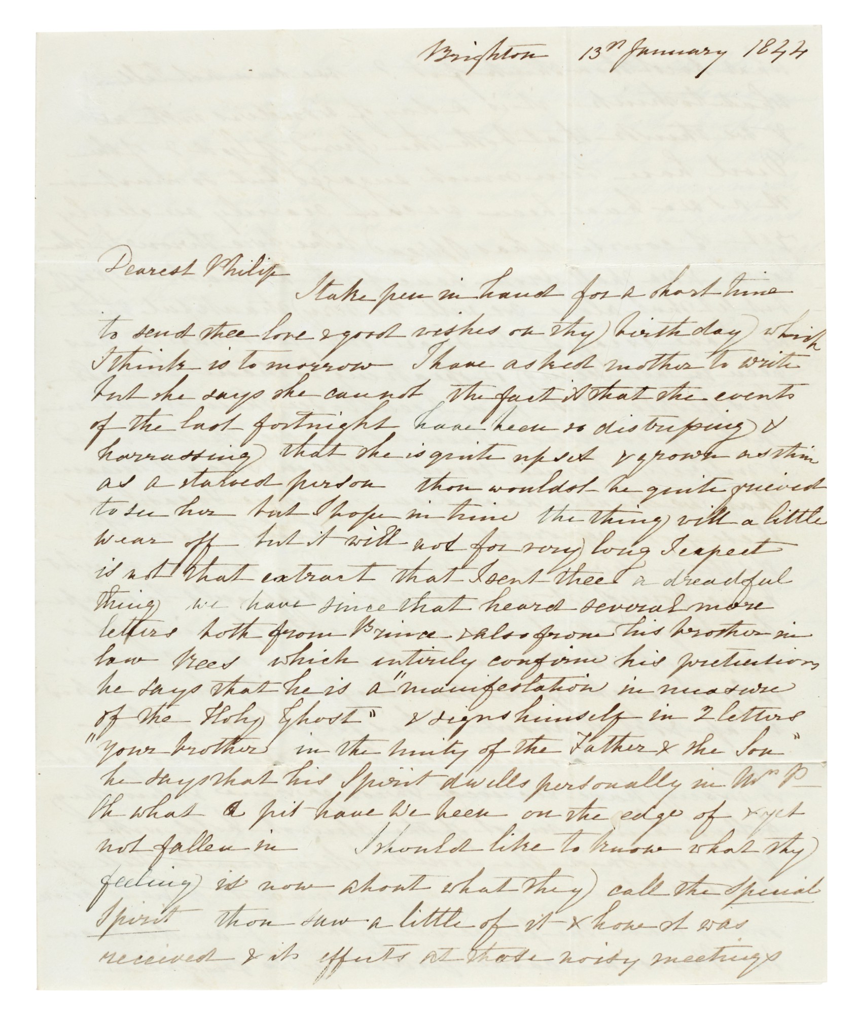 SEWELL | autograph letter signed, to her brother Philip, 1844 | English ...