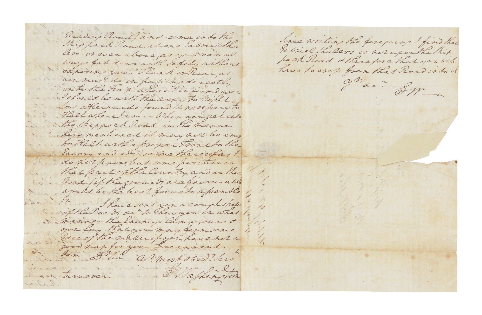 Washington, George. One autograph letter signed & 3 letters signed to ...