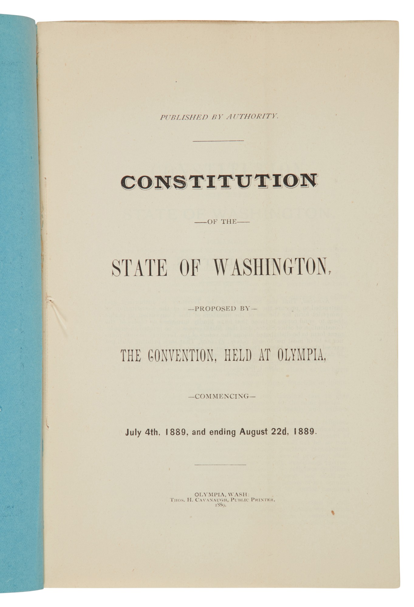 Washington (State) | The second Washington Constitution | Making Our ...