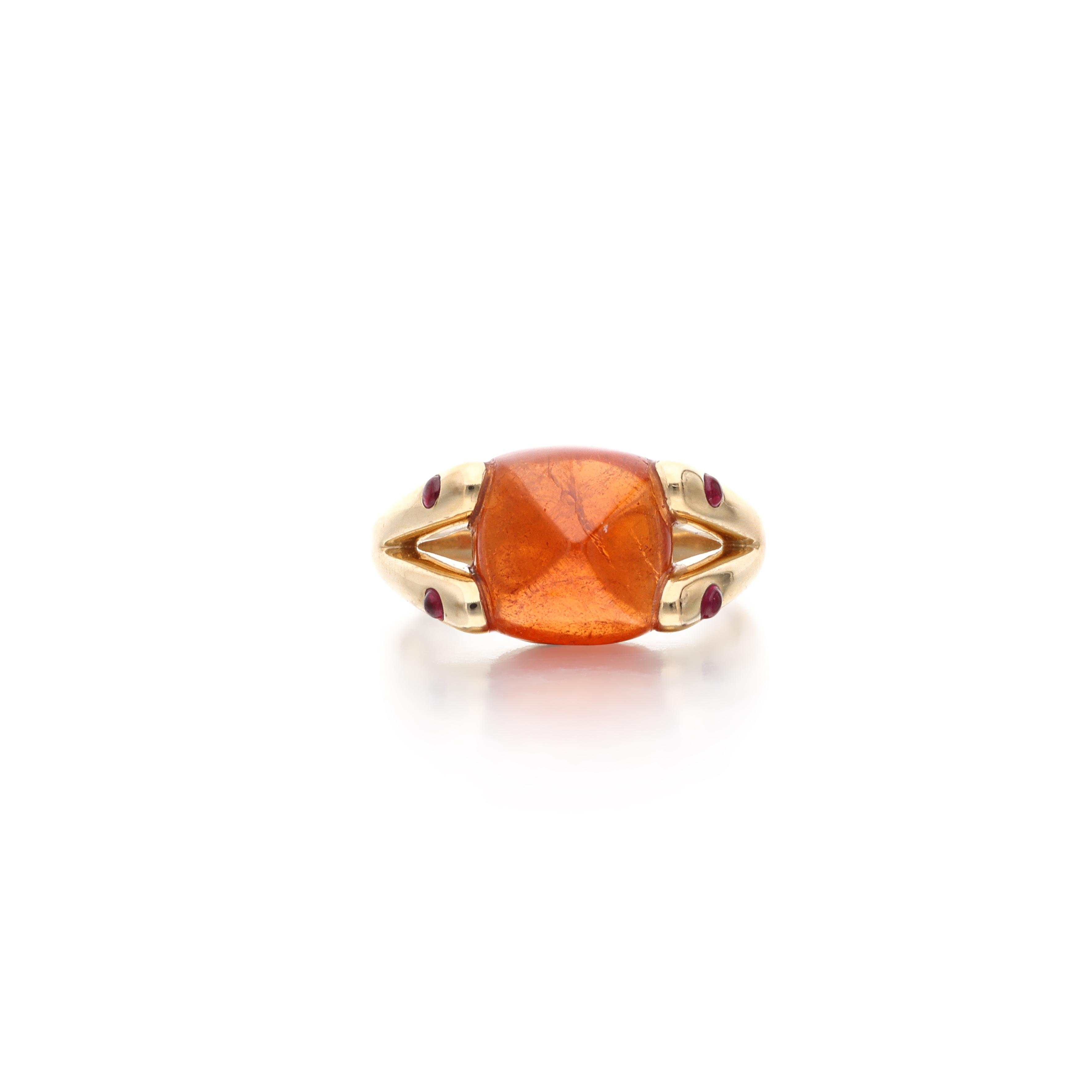 Gold, Spessartine Garnet And Ruby Ring Available For Immediate Sale At ...