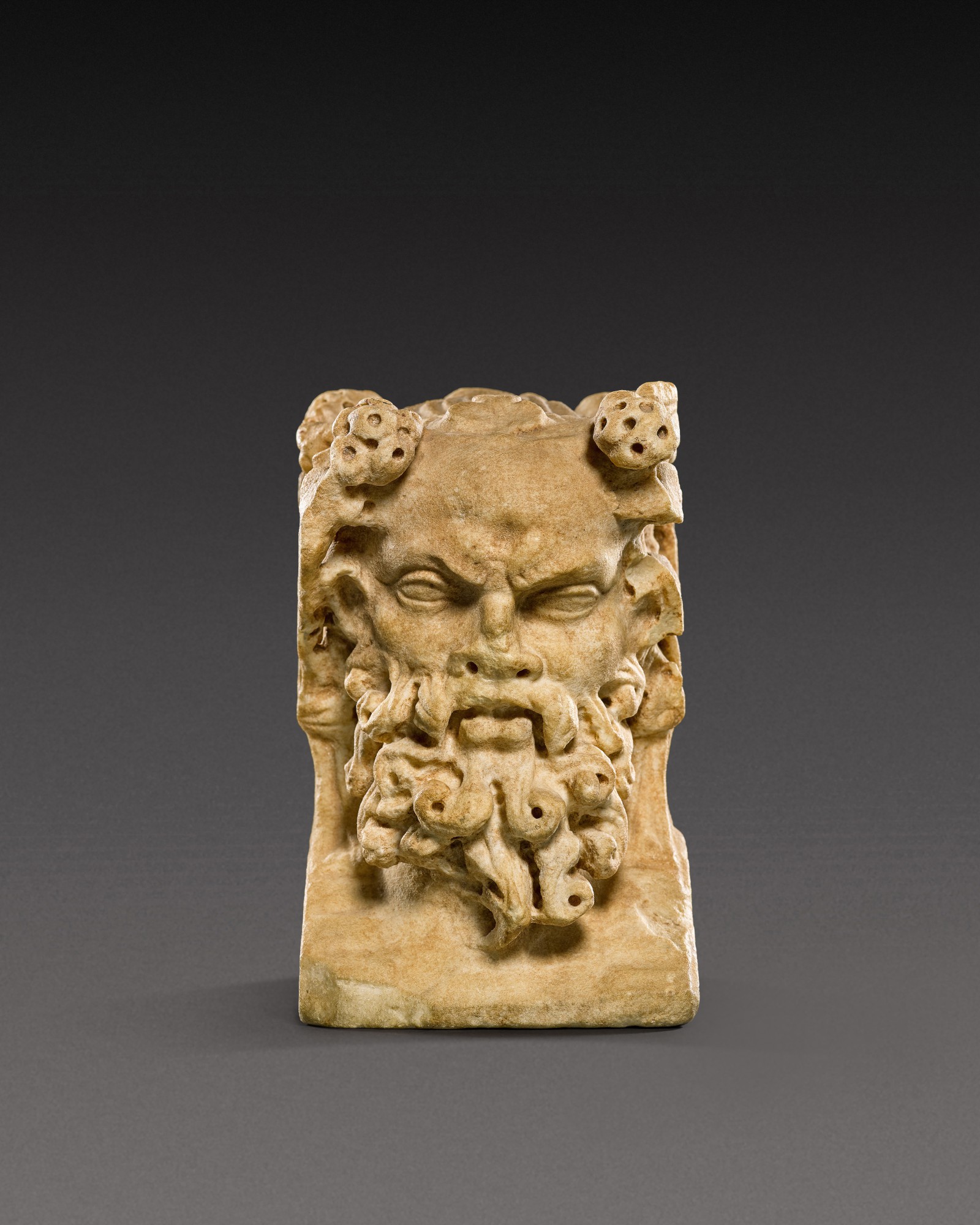 A Roman Marble Janiform Herm Bust of Silenus and a Satyr, circa 2nd ...