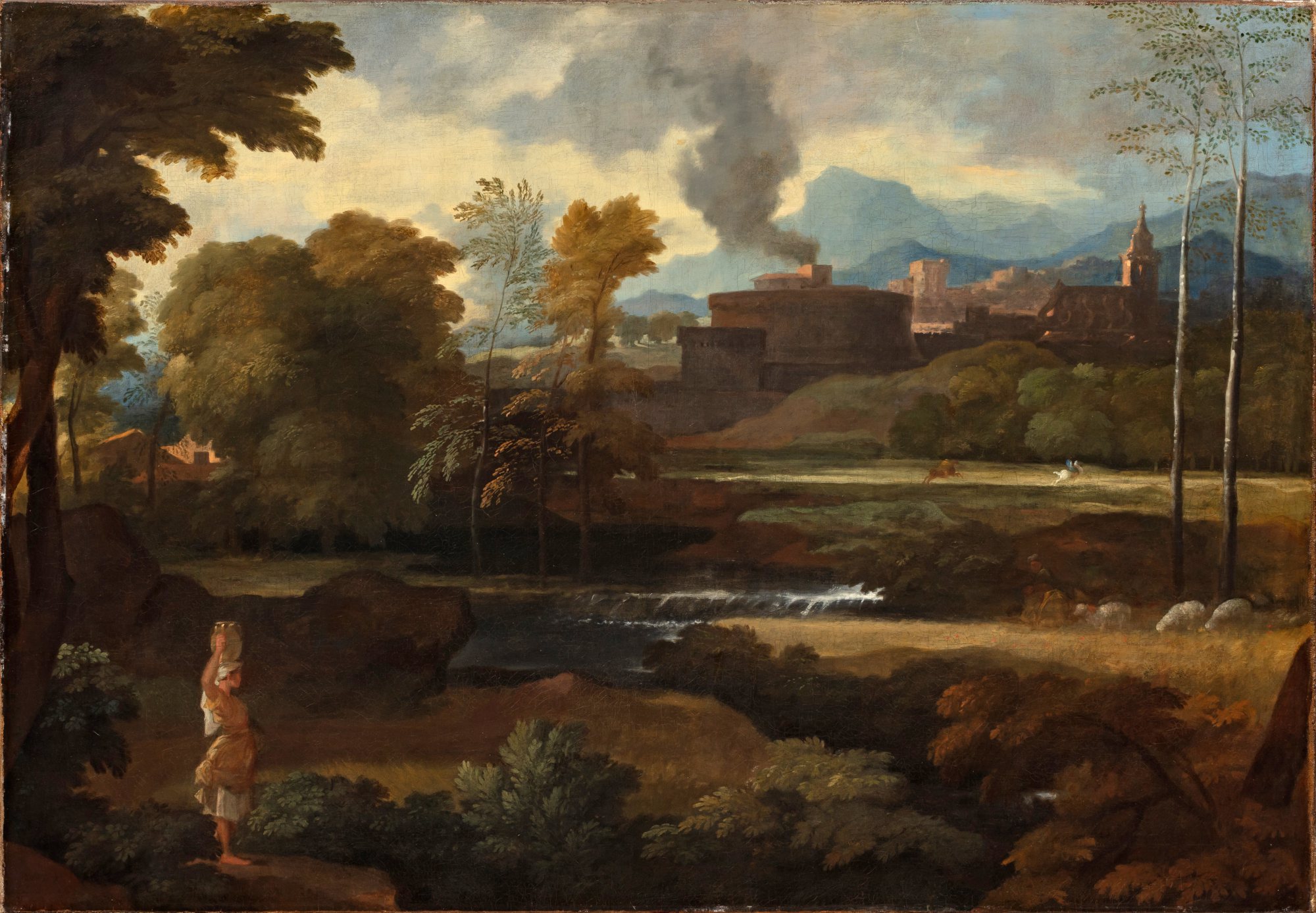 Landscape in the Roman Campagna with a Figure | Paysage de la campagne ...