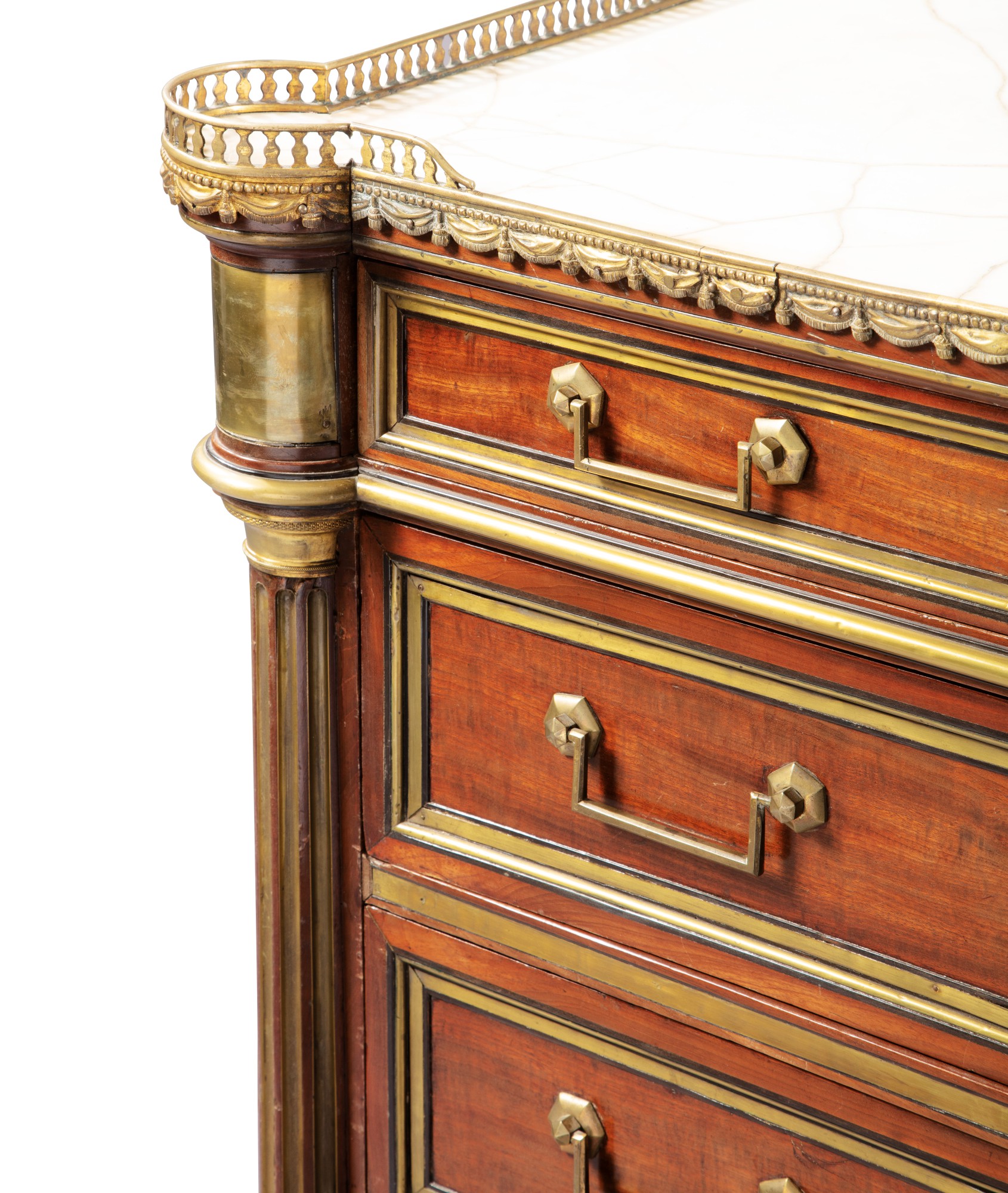 A Louis XVI gilt-brass and mahogany commode, in the taste of Bernard ...