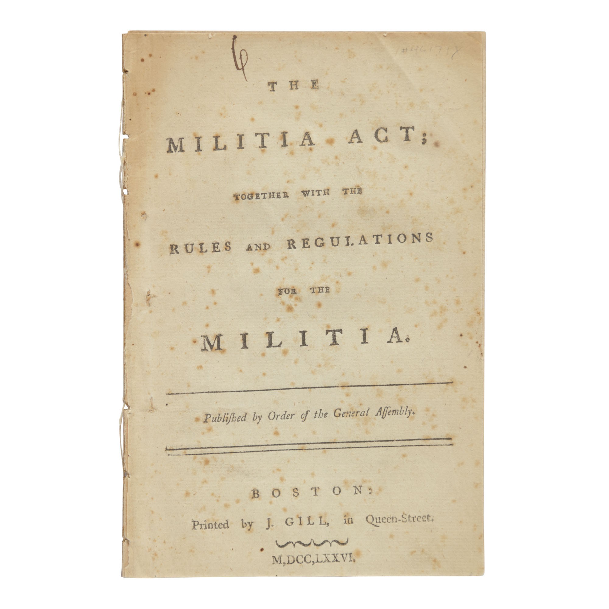 Massachusetts. General Assembly | First edition of the 1776 ...