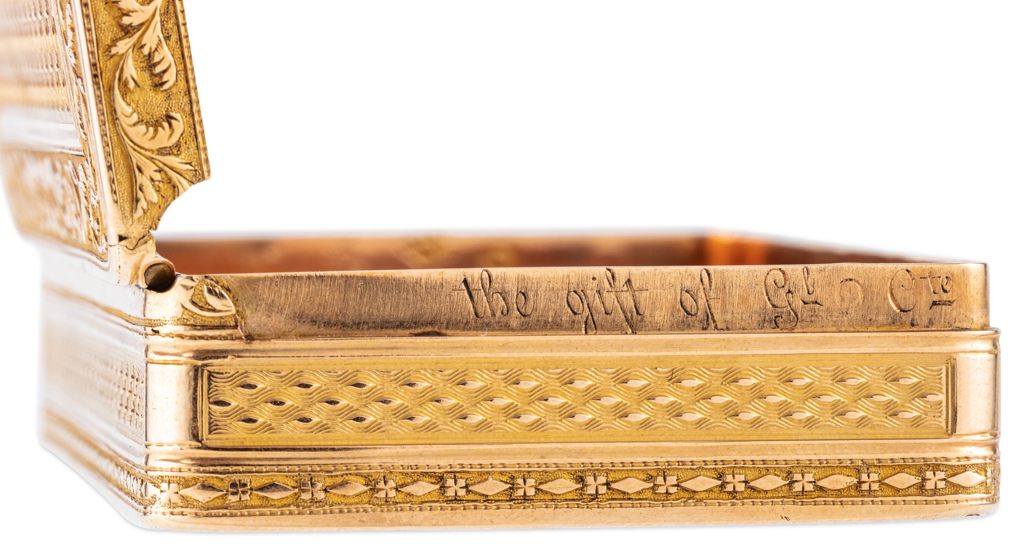 A two-colour gold snuff box, Paris, Jacques-Félix Viennot, Paris, 1798 ...