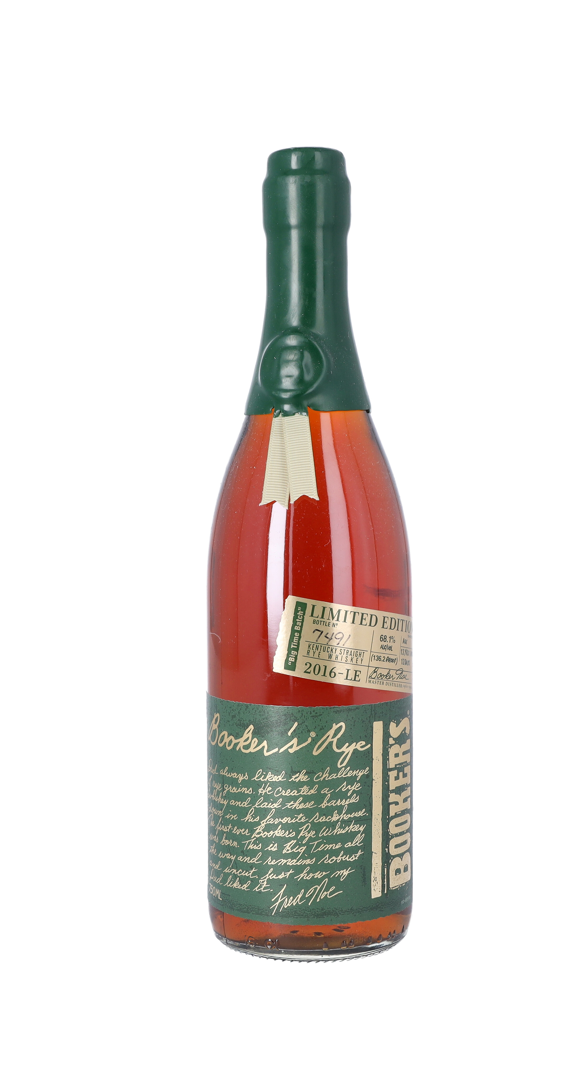 Booker's Rye 13 Year Old Big Time Batch 68.1 abv NV (1 BT75) | Bourbon ...