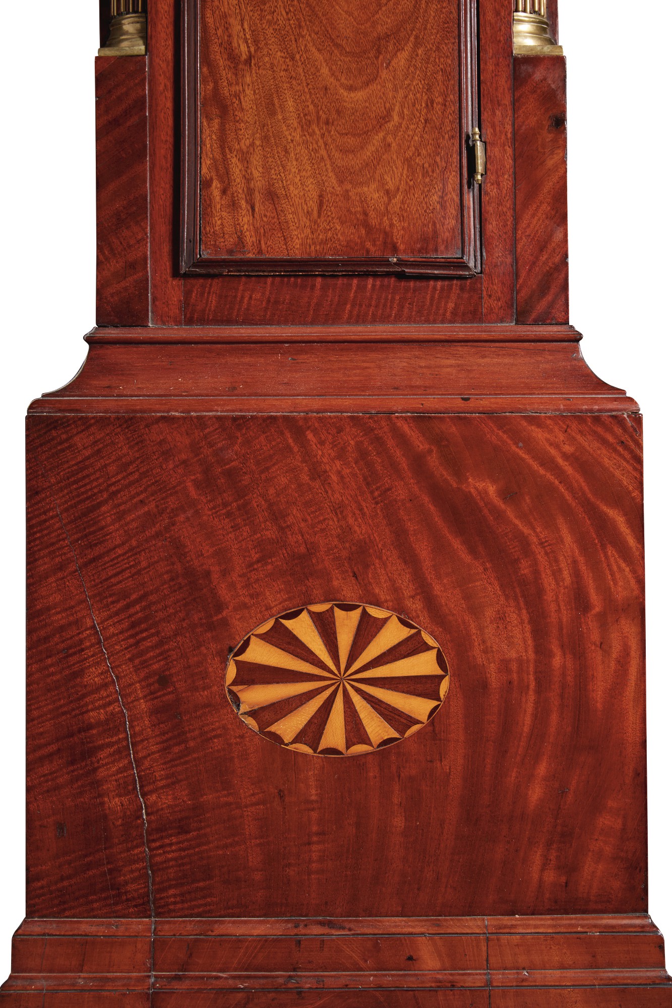 Fine Federal Inlaid and Figured Mahogany Tall-Case Clock, works by Aaron Willard (1757-1844 ...