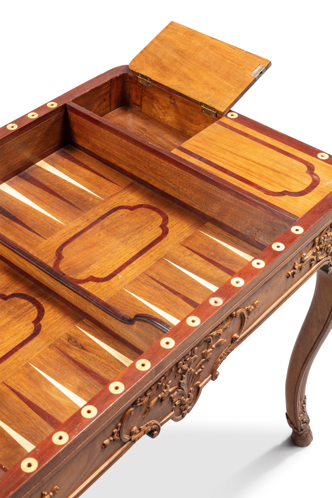 An ivory inlaid, amaranth and walnut tric-trac table, Louis XV, circa 1730 | Table tric trac en ...