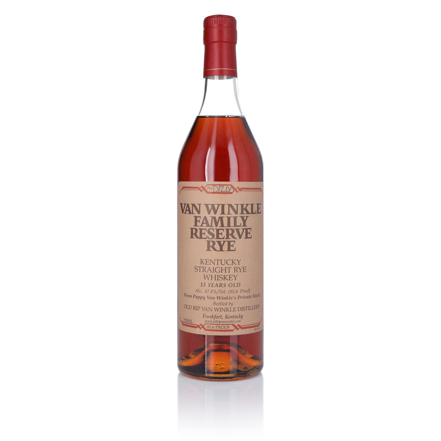 Van Winkle 13 Year Old Family Reserve Rye 95.6 proof NV (1 BT 75cl ...