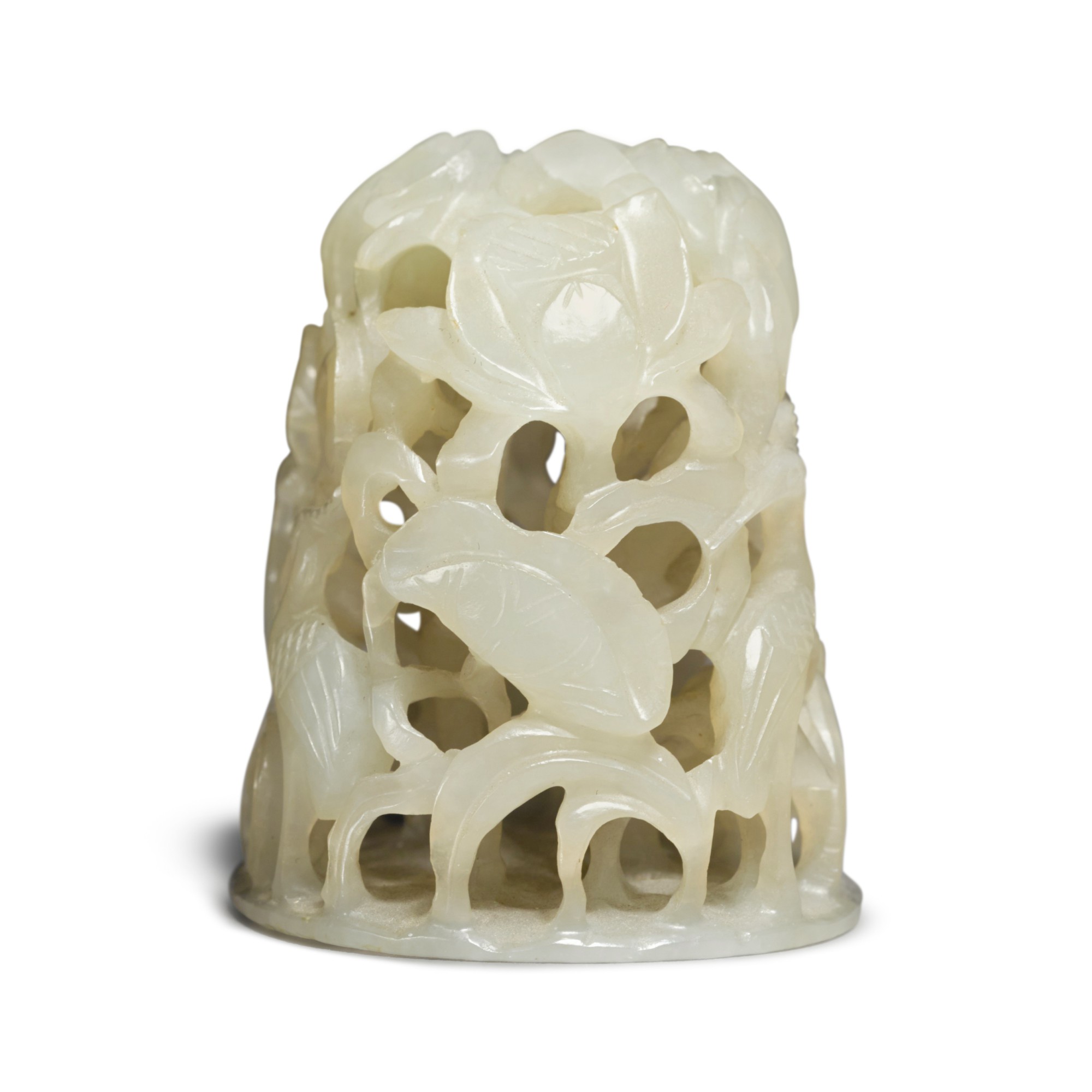 A reticulated pale celadon jade hat finial, Ming dynasty | The Hundred ...