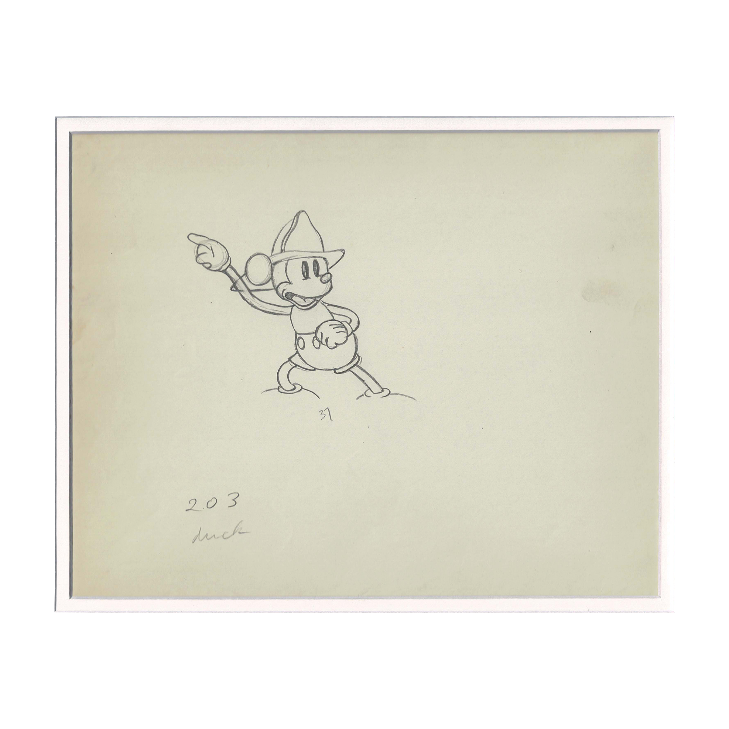 Original Disney Animation Sketches Mickey