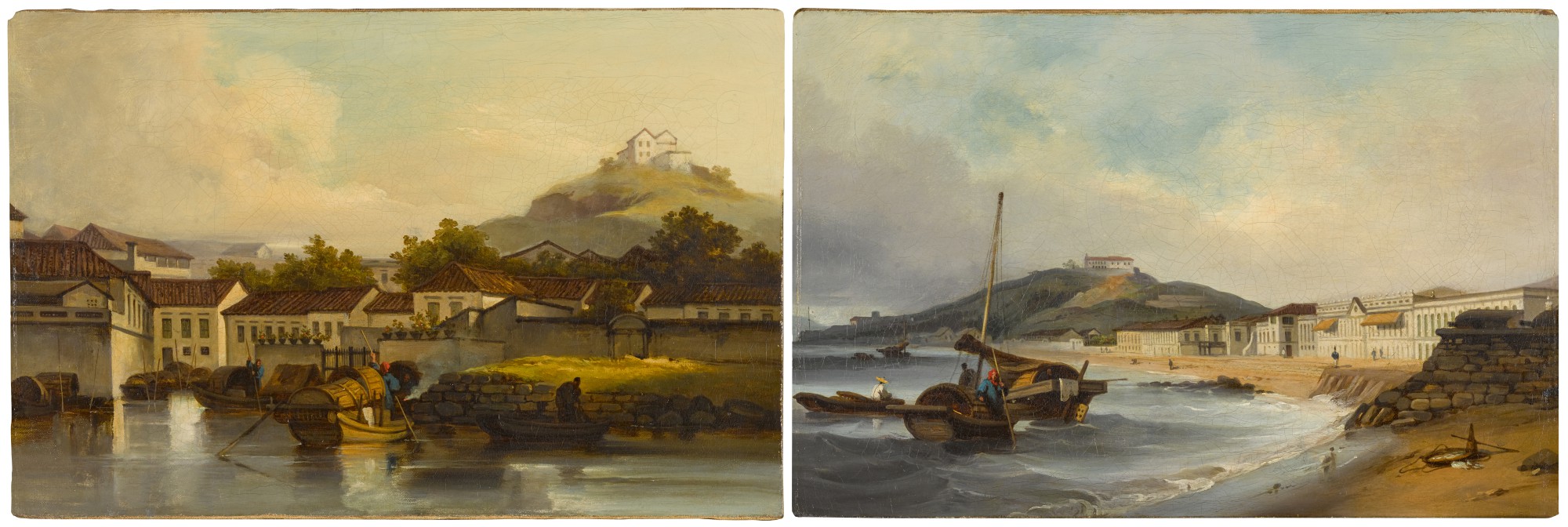 GEORGE CHINNERY | WATERFRONT BUILDINGS, MACAU; AND THE PRAYA GRANDE ...