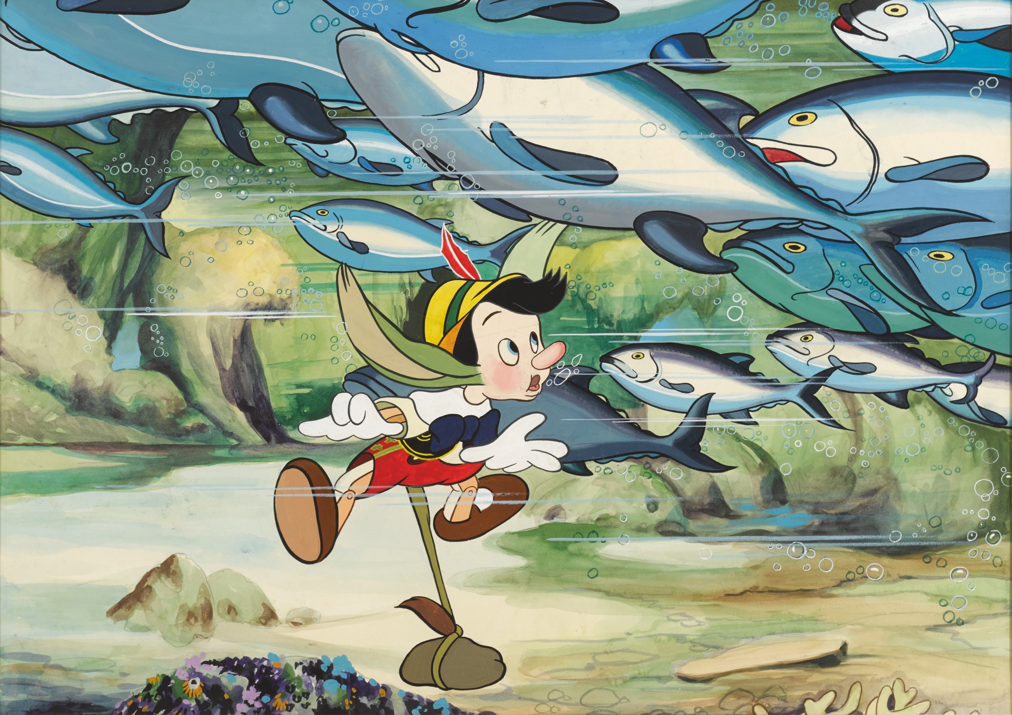 PINOCCHIO (1940) ORIGINAL ARTWORK USED TO CREATE THE BRITISH FRONT OF ...