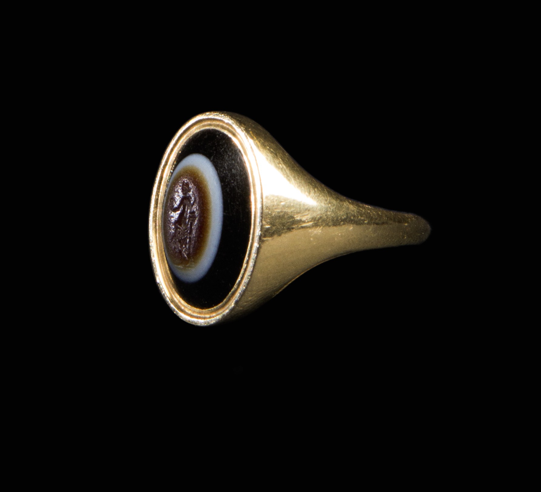 A Roman Banded Agate Intaglio Ring Stone, circa 1st/2nd Century A.D ...