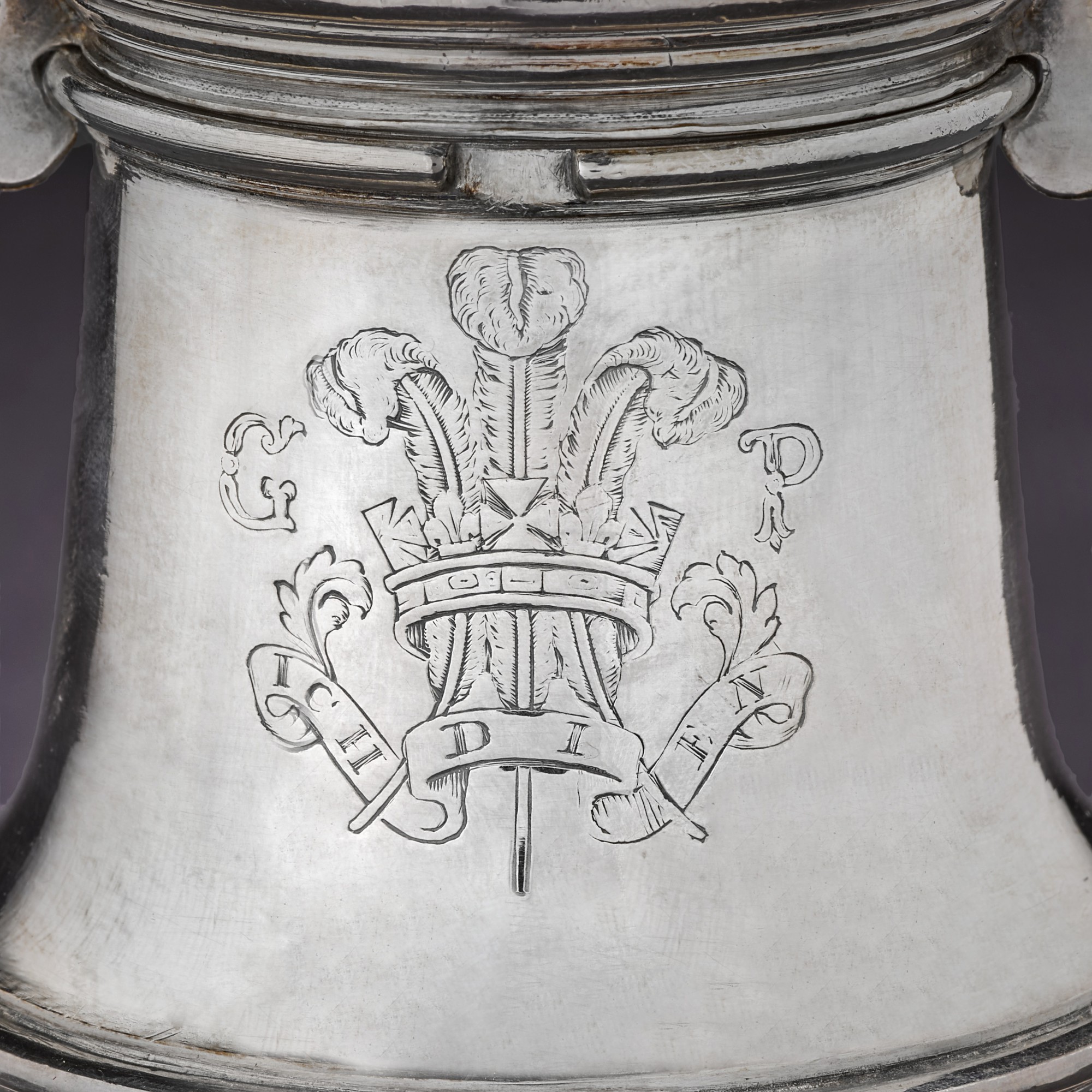 Royal: A pair of George I Britannia standard silver casters, Pierre ...