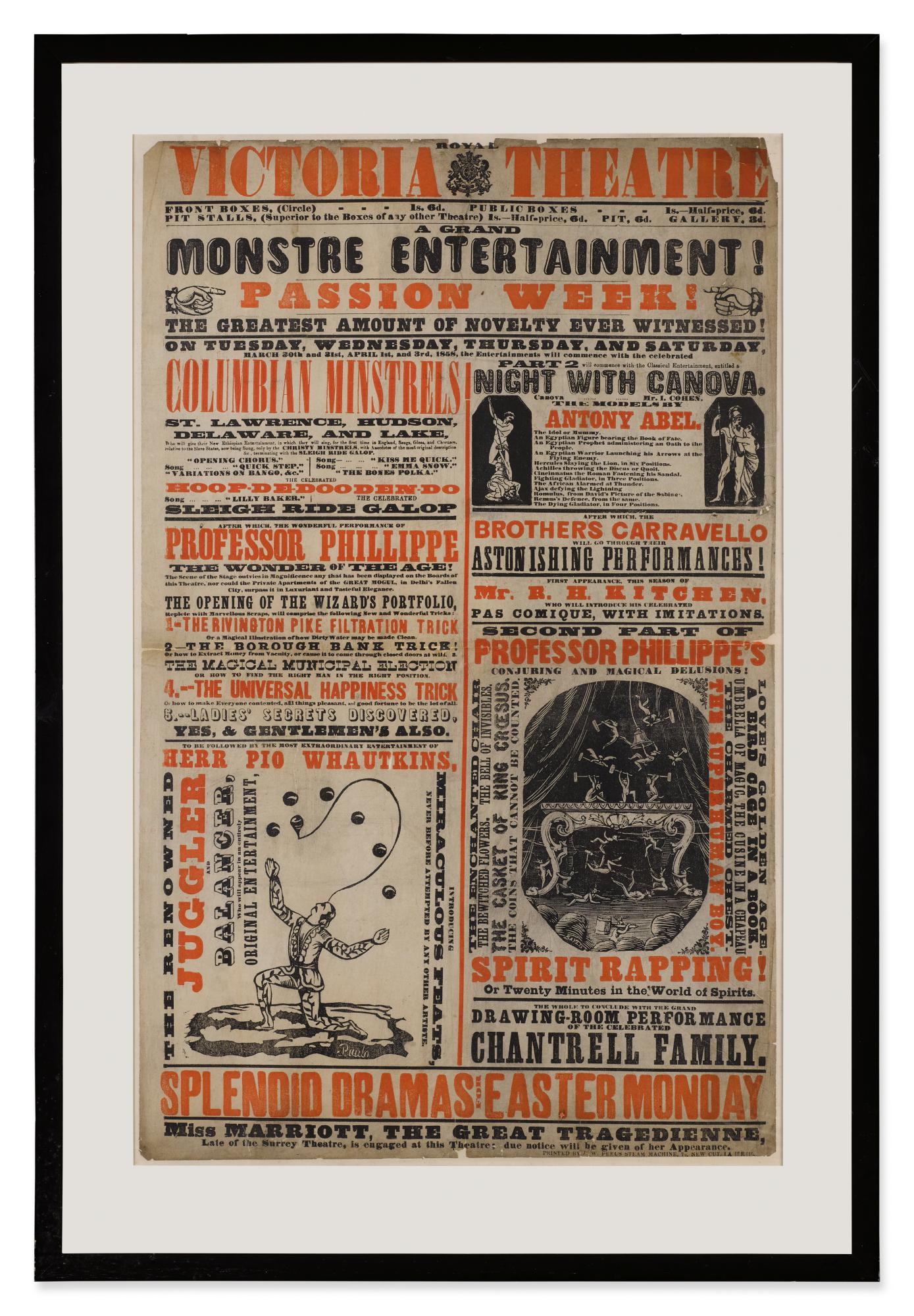 Talon, Phillippe [Henry Graham] | A playbill advertising notable ...