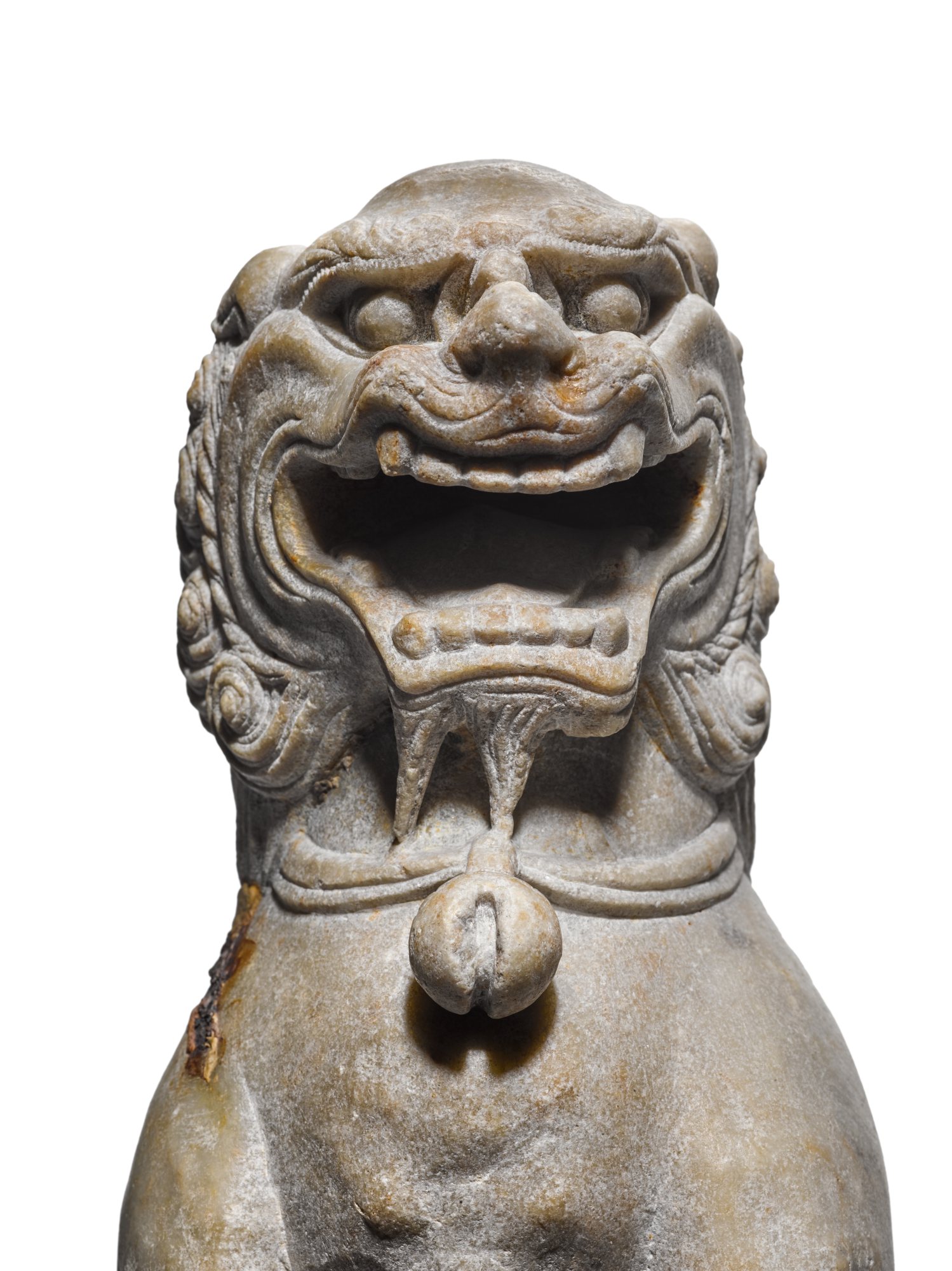 A limestone seated figure of a Buddhist lion, Tang dynasty | 唐 石灰岩雕坐獅 ...