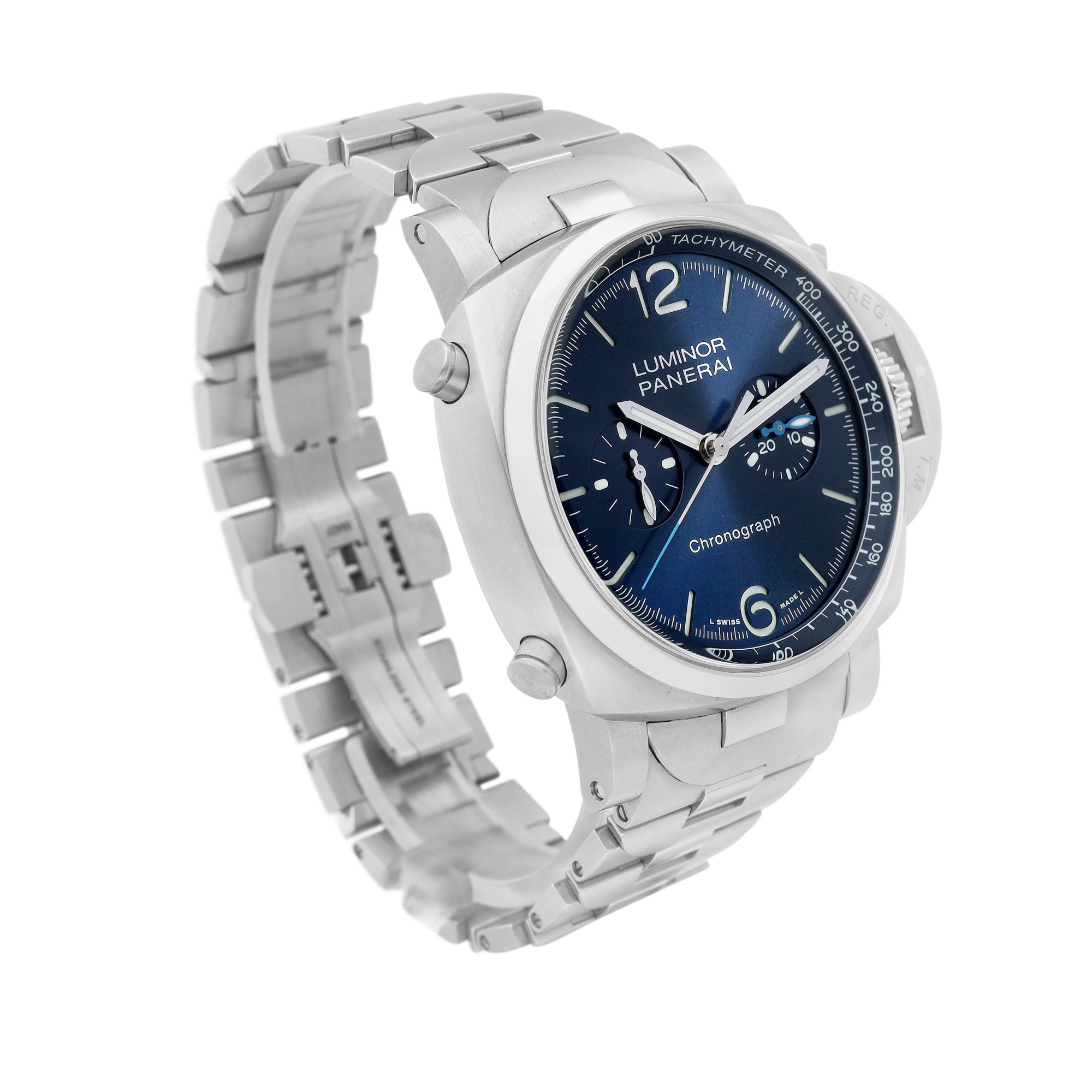 Luminor, Reference PAM01110 | A stainless steel chronograph wristwatch ...