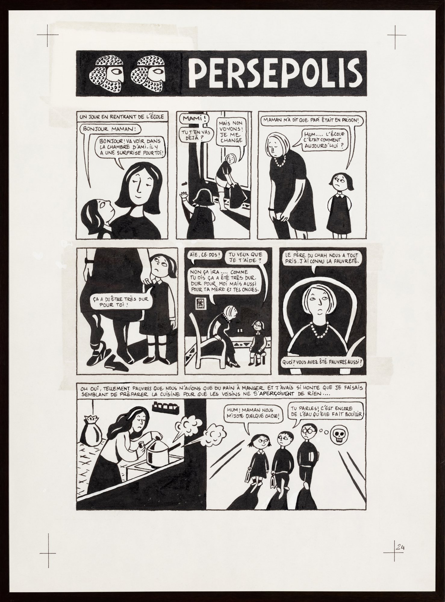 Persepolis (Original Book Art, page 24) | Persepolis | 2022 | Sotheby's