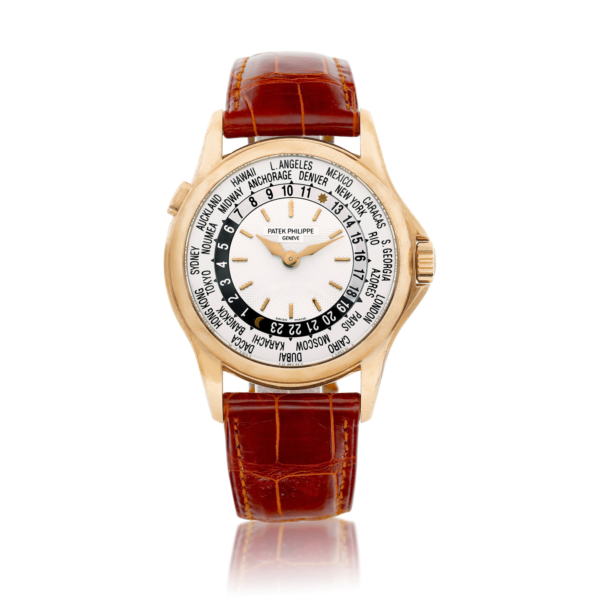 Reference 5110 | A pink gold world time wristwatch, Circa 2001 | 百達翡麗 ...