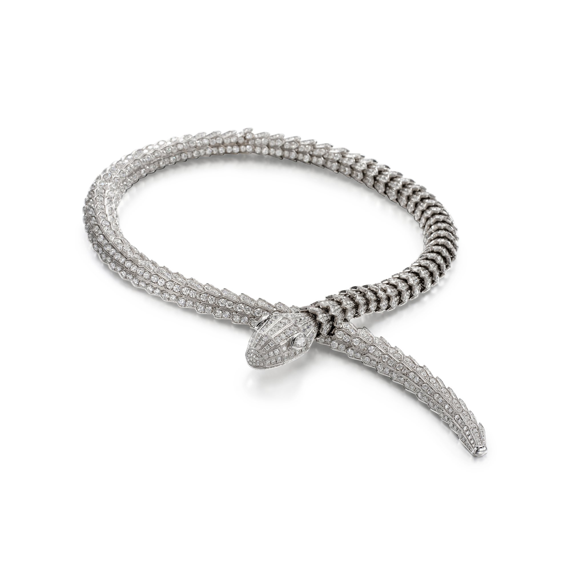 'Serpenti' Diamond Necklace | 寶格麗 | 'Serpenti' 鑽石 項鏈 | Magnificent ...