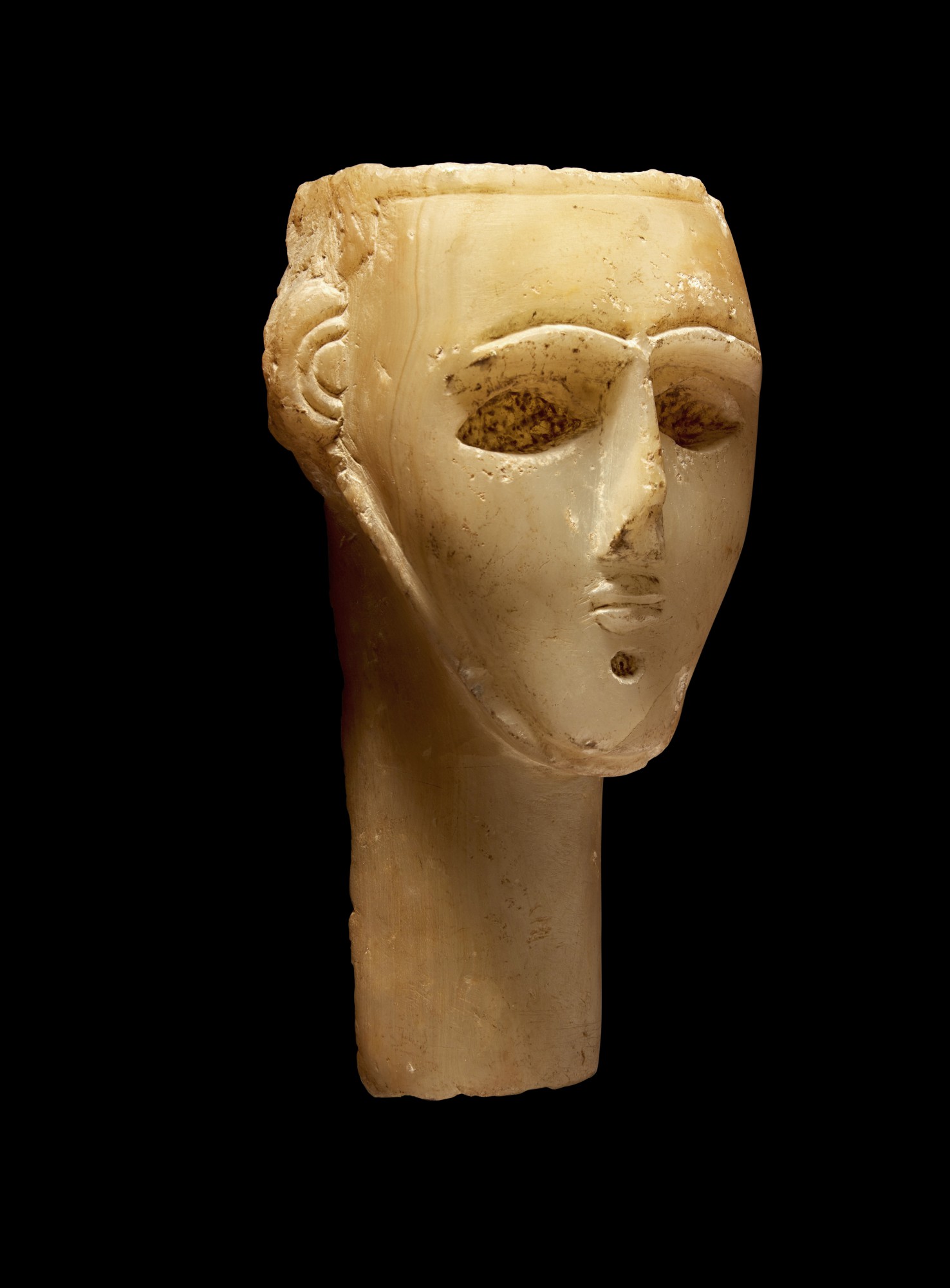 An Alabaster Head of a Man, Southern Arabia, circa 2nd/1st Century B.C ...