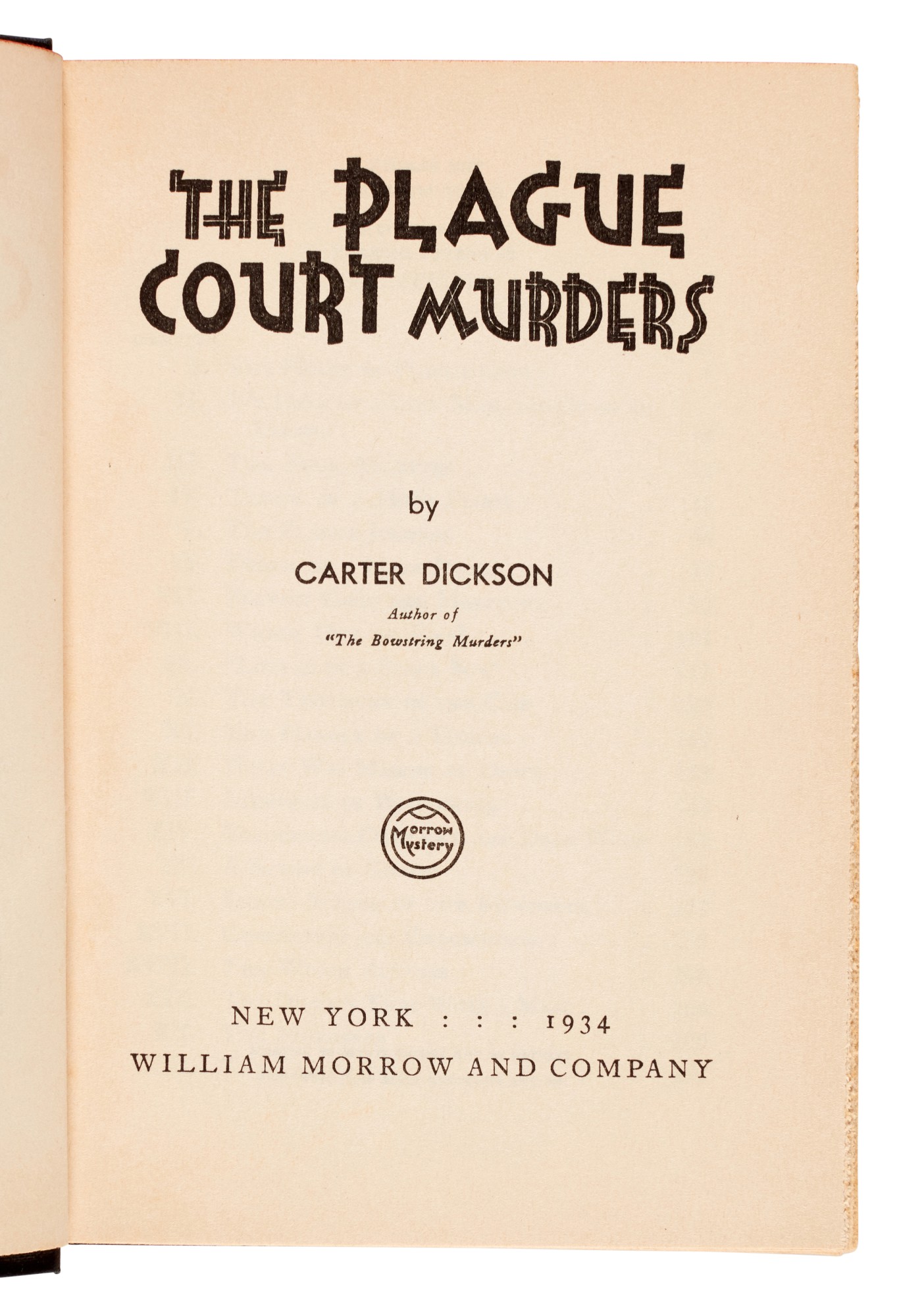 Carter Dickson [John Dickson Carr] | The Plague Court Murders, 1934 ...