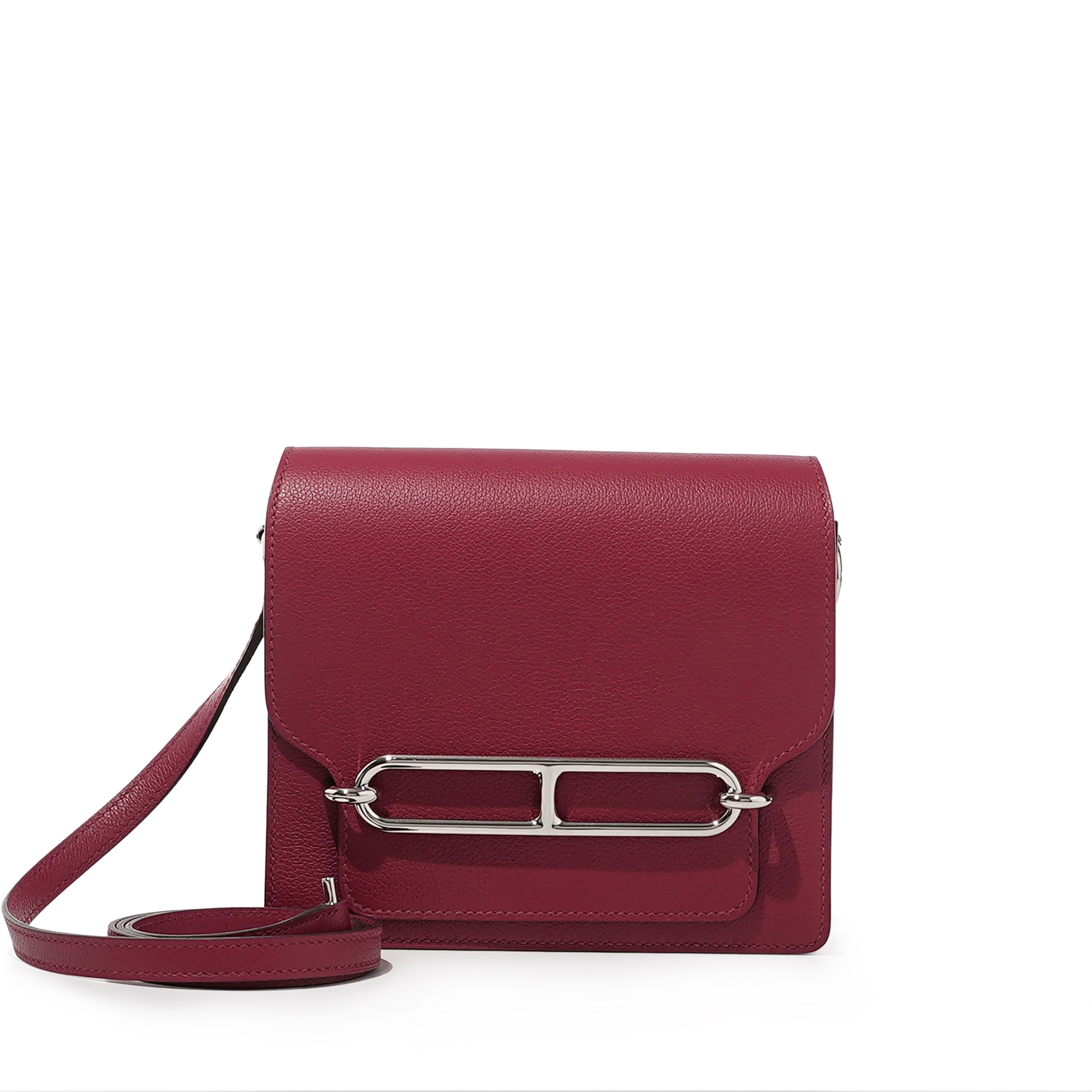 Hermès Rouge Grenat Evercolor Mini Roulis 18 Palladium Hardware, 2022 ...