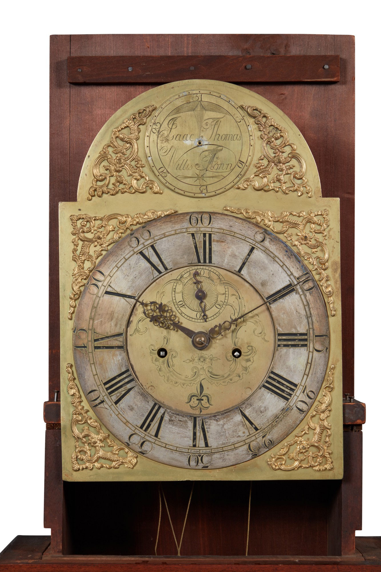 Chippendale Carved Walnut Tall Case Clock, Works by Isaac Thomas (1721 ...