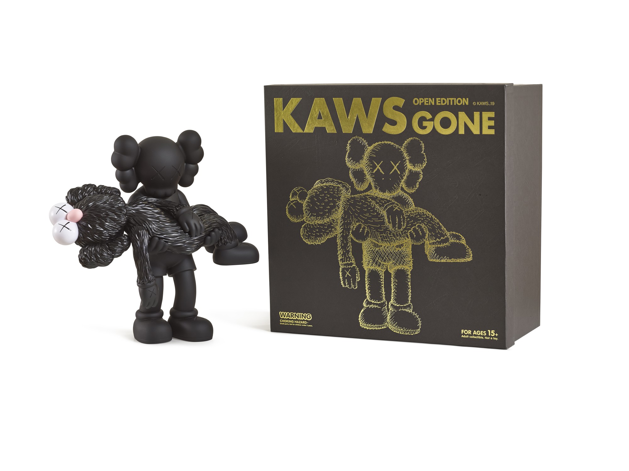 KAWS | GONE (BROWN/ GREY/ BLACK) (THREE WORKS) GONE（褐/灰/黑）（三件作品 ...